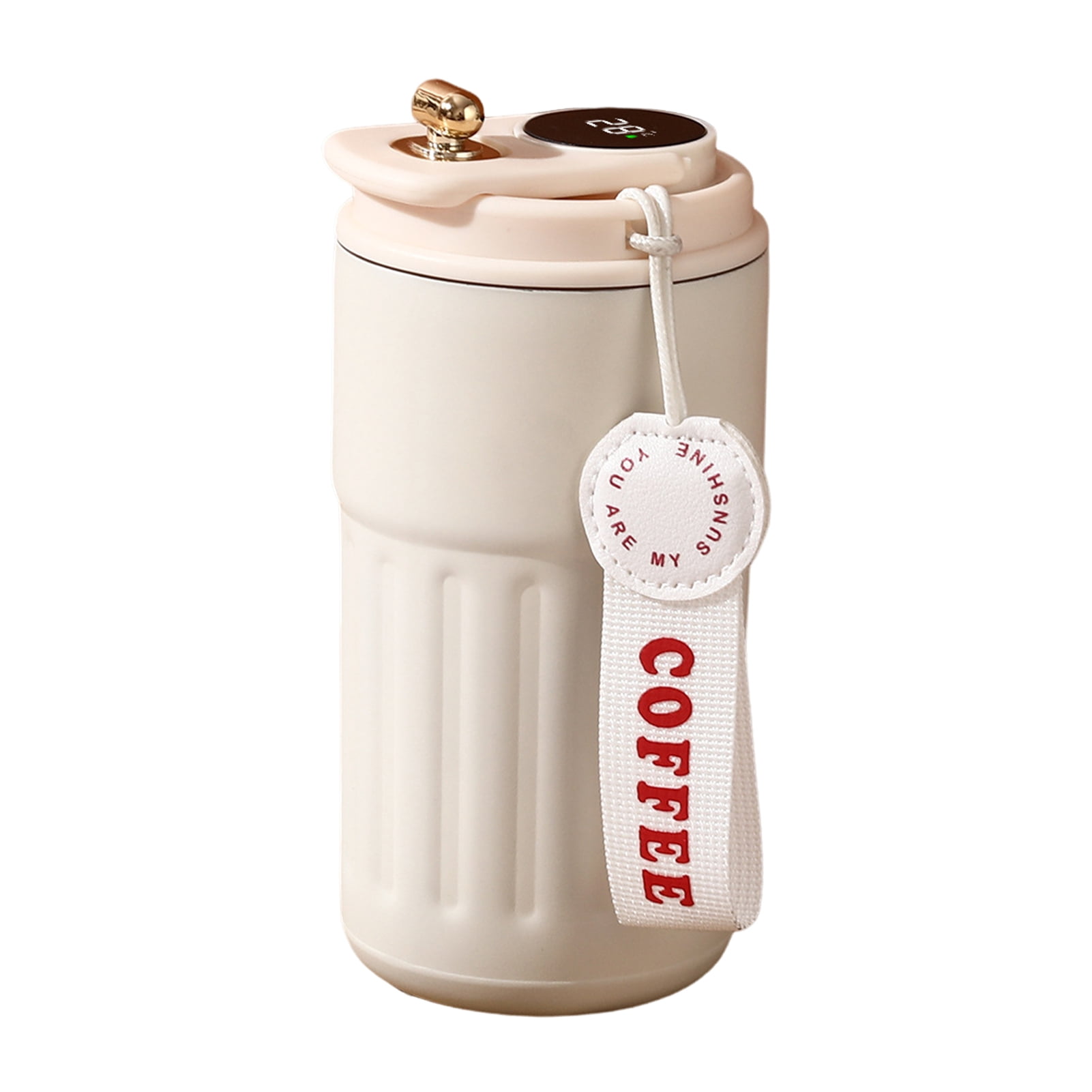Shoreew Coffee Thermal Mug with Temperature Display 450ml Leak-Proof ...