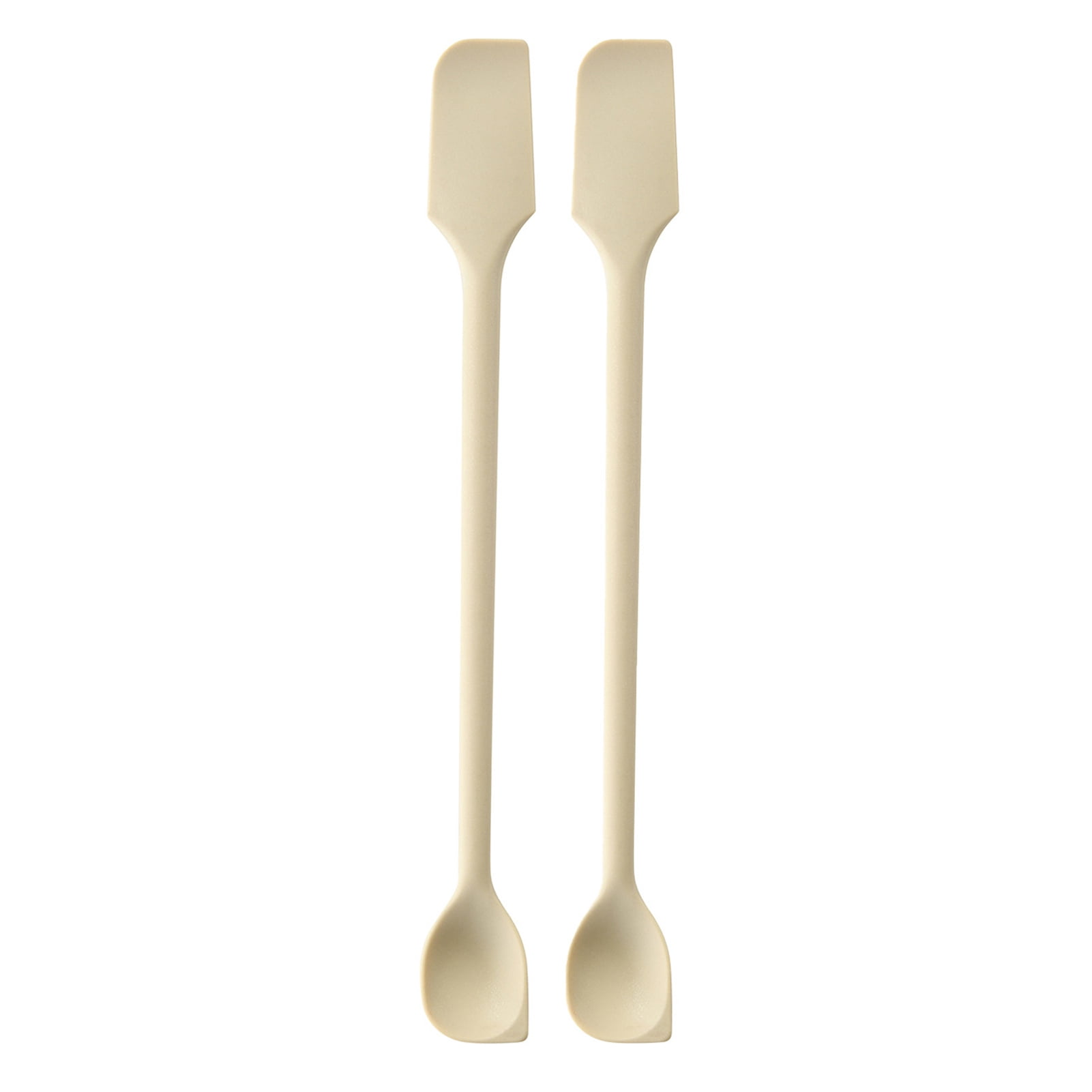 Shoreew Double-Ended Silicone Spatula Thin Jar Scraper Small Makeup ...