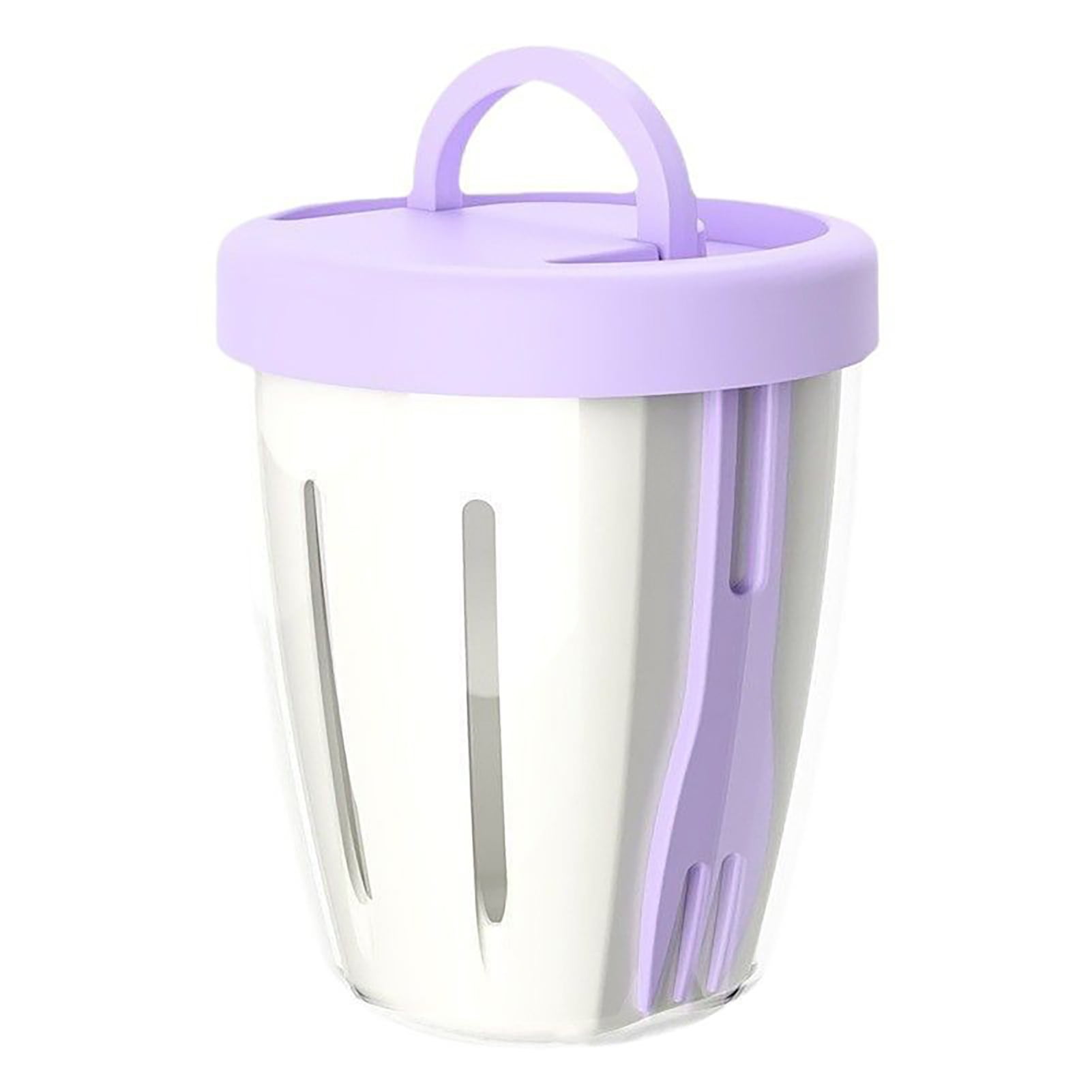 Shoreew Double-layer Salad Cup Portable Fruit Container with Fork ...