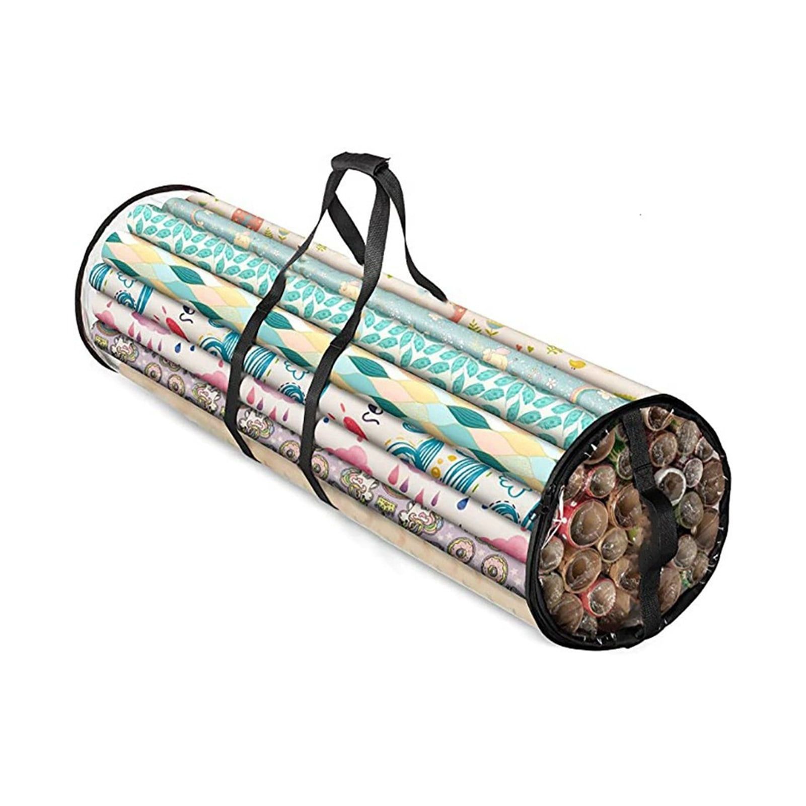 Shoreew Gift Wrap Roll Bag Clear Wrapping Paper Storage Bag Holiday ...