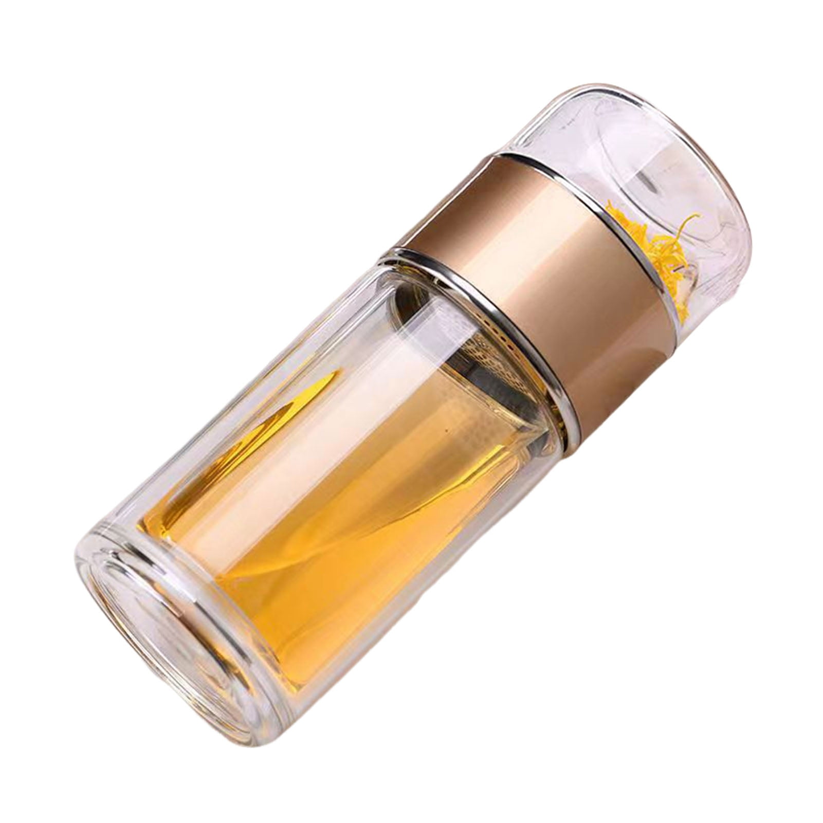 Shoreew Glass Tea Infuser Bottle 420ml Leakproof Tea Brewer Double Wall ...