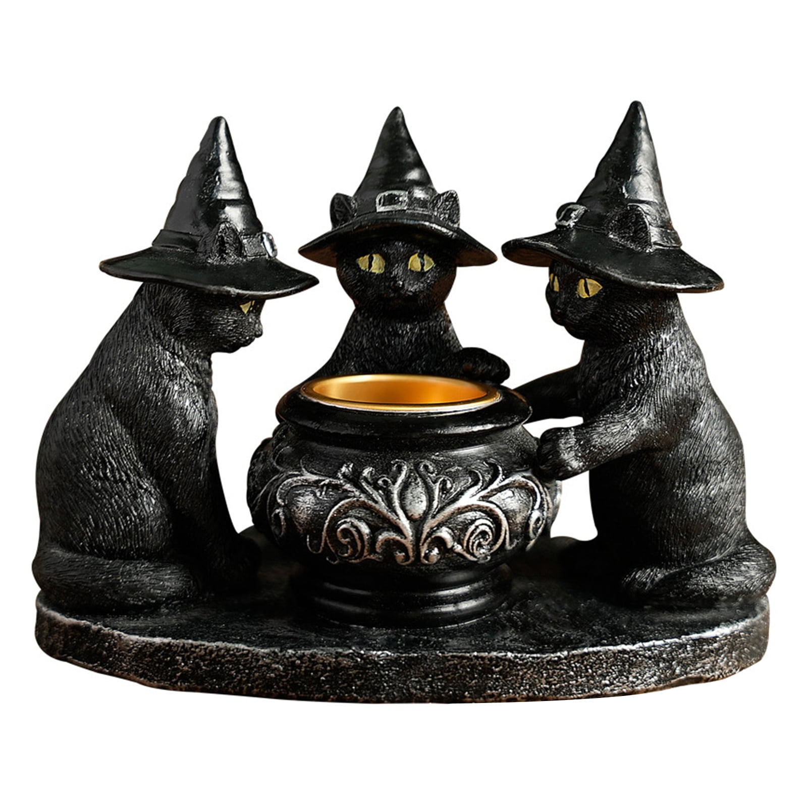 Shoreew Halloween Candle Holder Spooky Resin Grim Reaper Skeleton Human ...