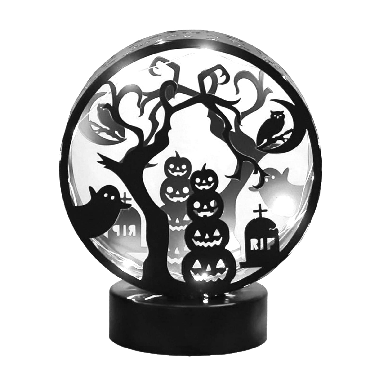 Shoreew Halloween Night Light Spooky Table Lamp Double Sided Light-up ...