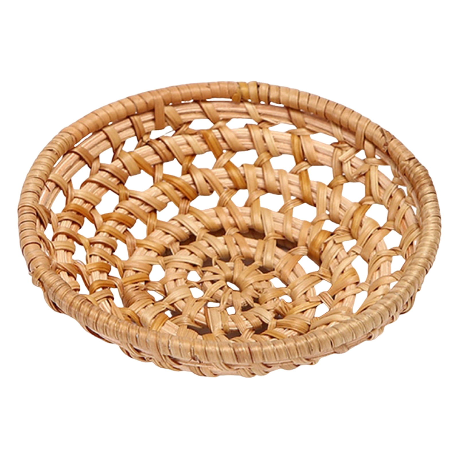 Shoreew Hand-woven Rattan Tray for Home Decor Natural Rattan Storage ...