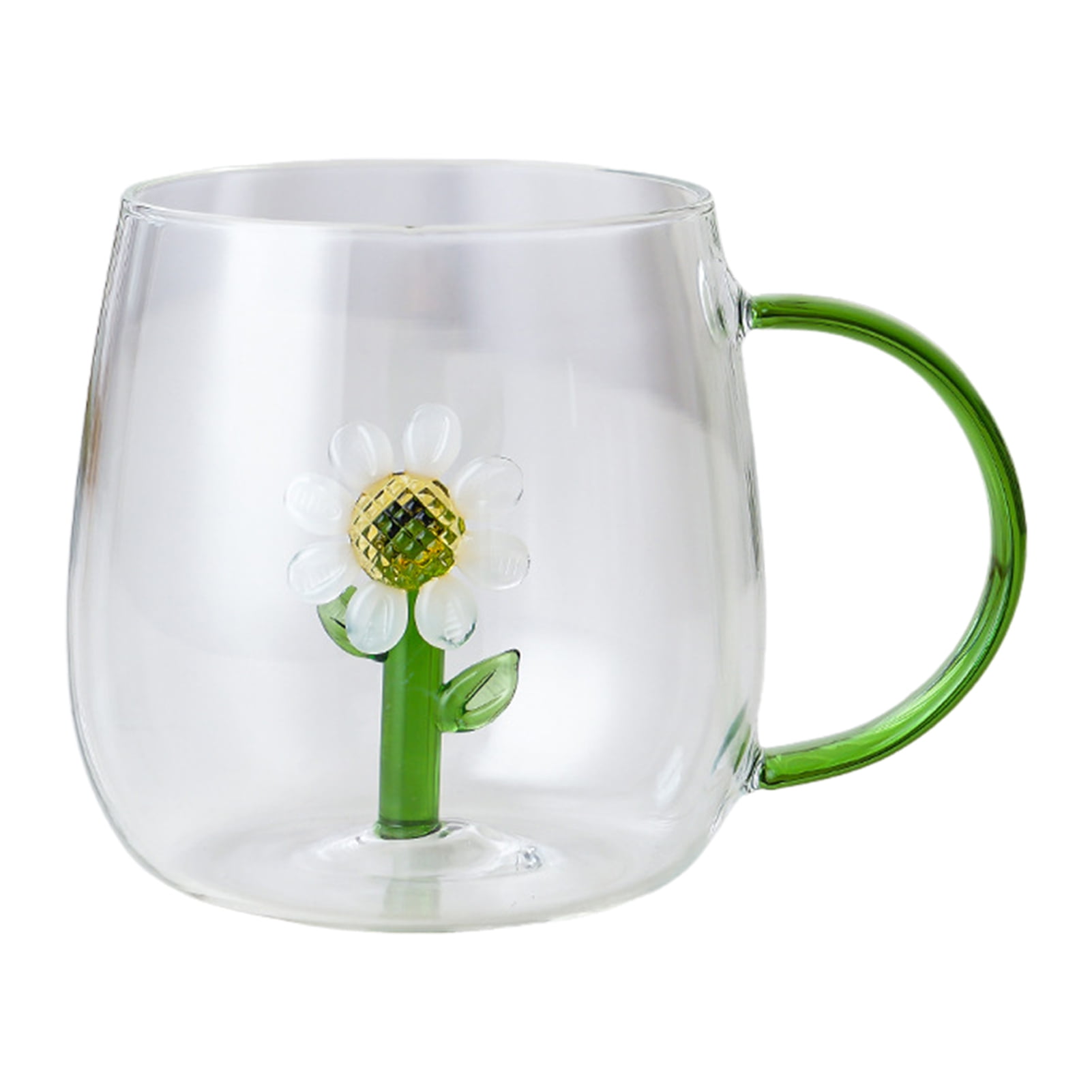 Shoreew Handmade Glass Cup Animal Plant Shape Transparent Water Cup ...