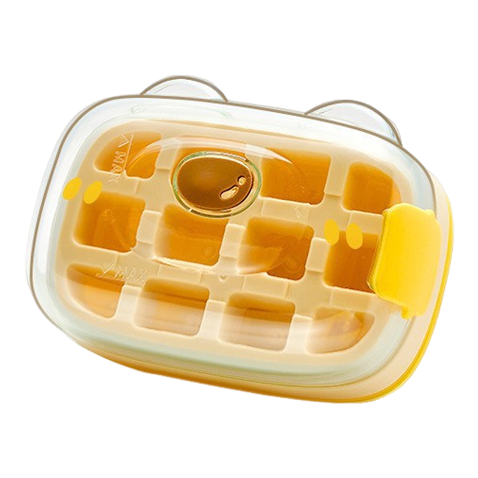 Shoreew Ice Cube Mold Water Bottle 2 in 1 Cute Bear Design Zero Touch ...