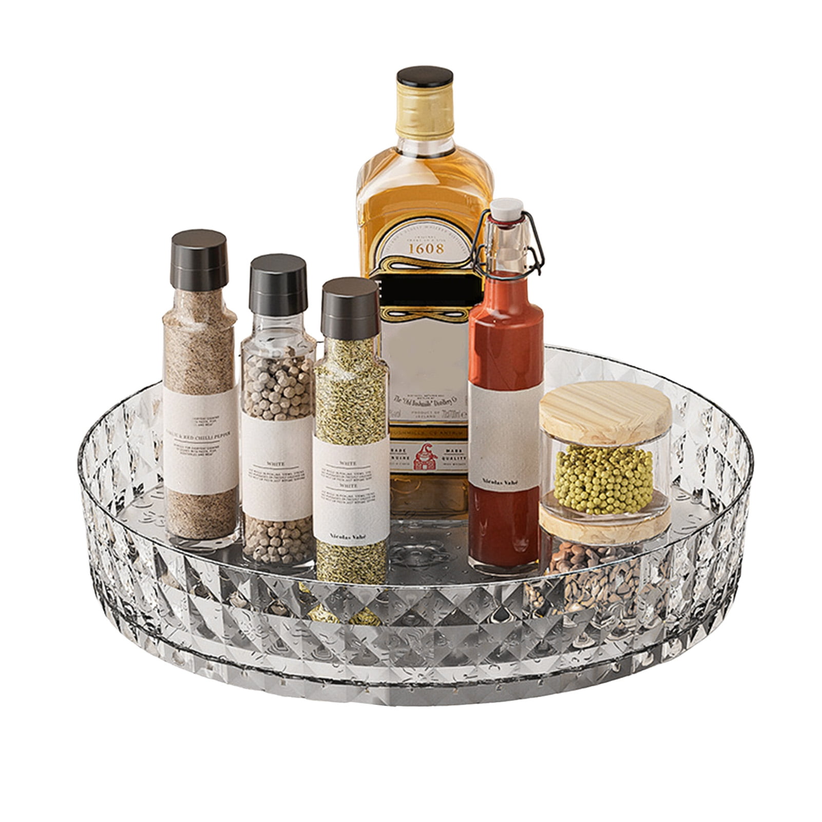 Shoreew Lazy Susan Organizer Turntable Transparent Multi-Purpose ...