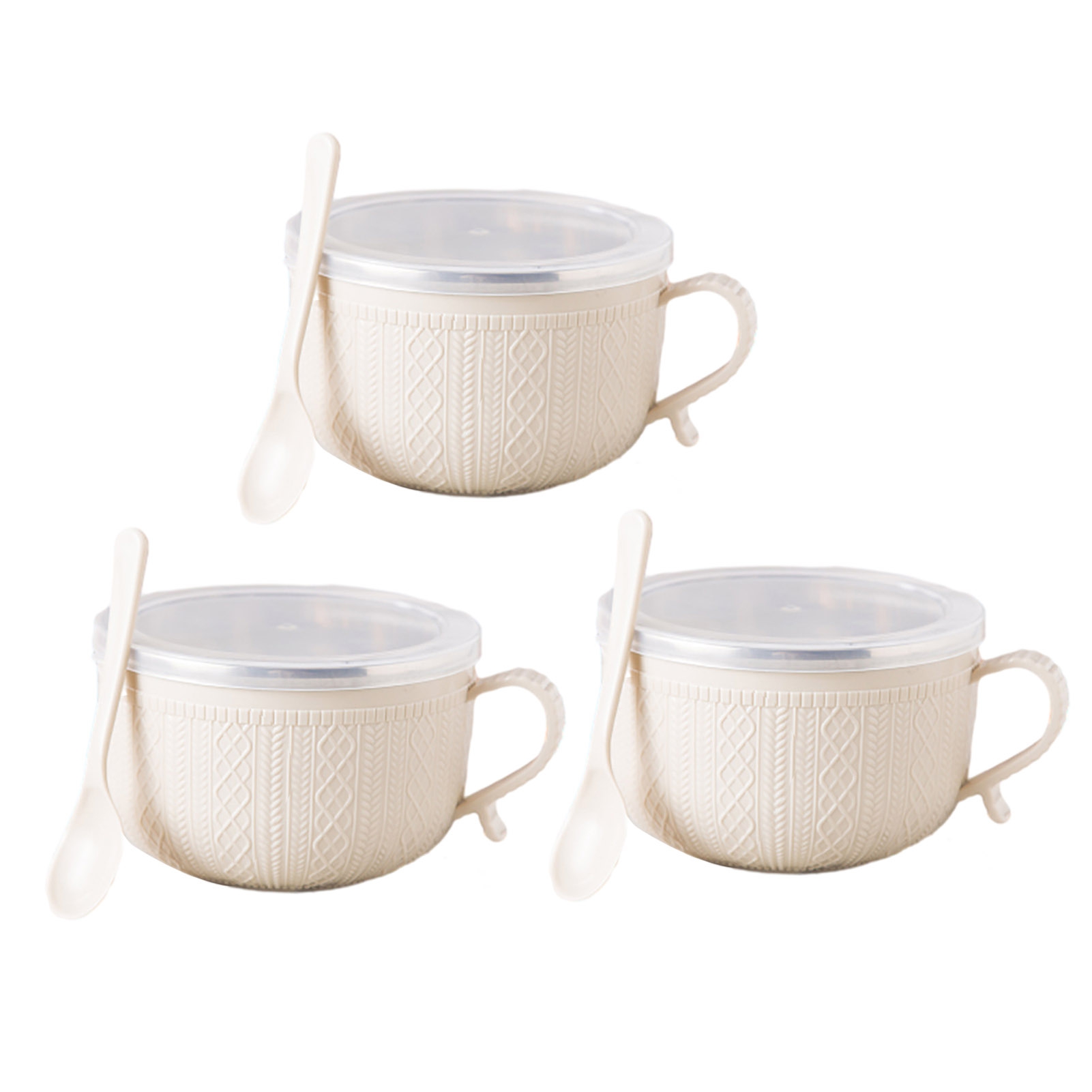 Shoreew Microwave Ramen Bowl with Handles Stainless Steel Lunch Box ...