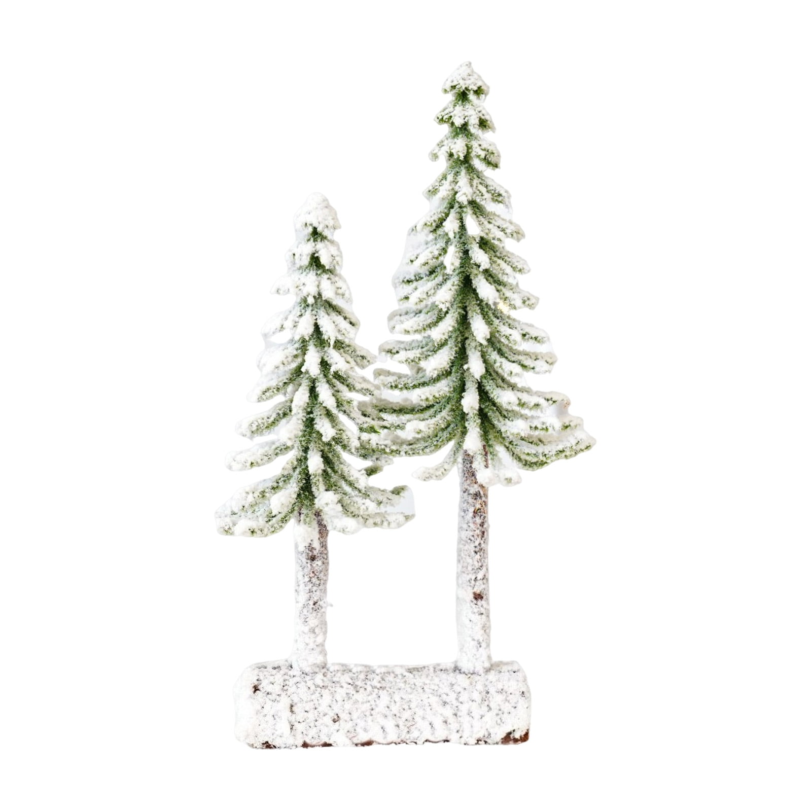 Shoreew Mini Christmas Tree Artificial Bottle Brush Tree with Wooden ...