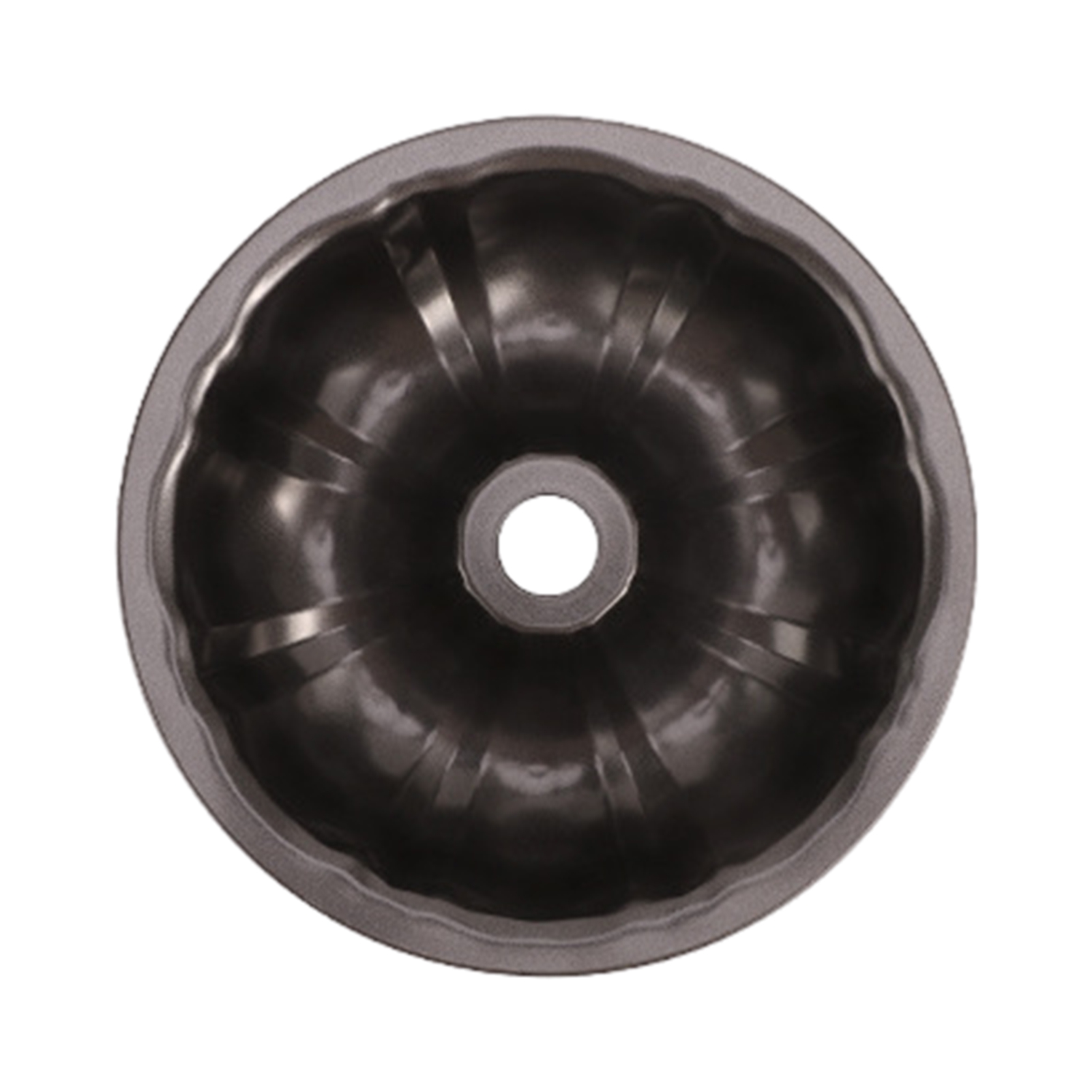 Shoreew Non-Stick Ring Cake Pan Carbon Steel Fluted Tube Baking Pan for ...