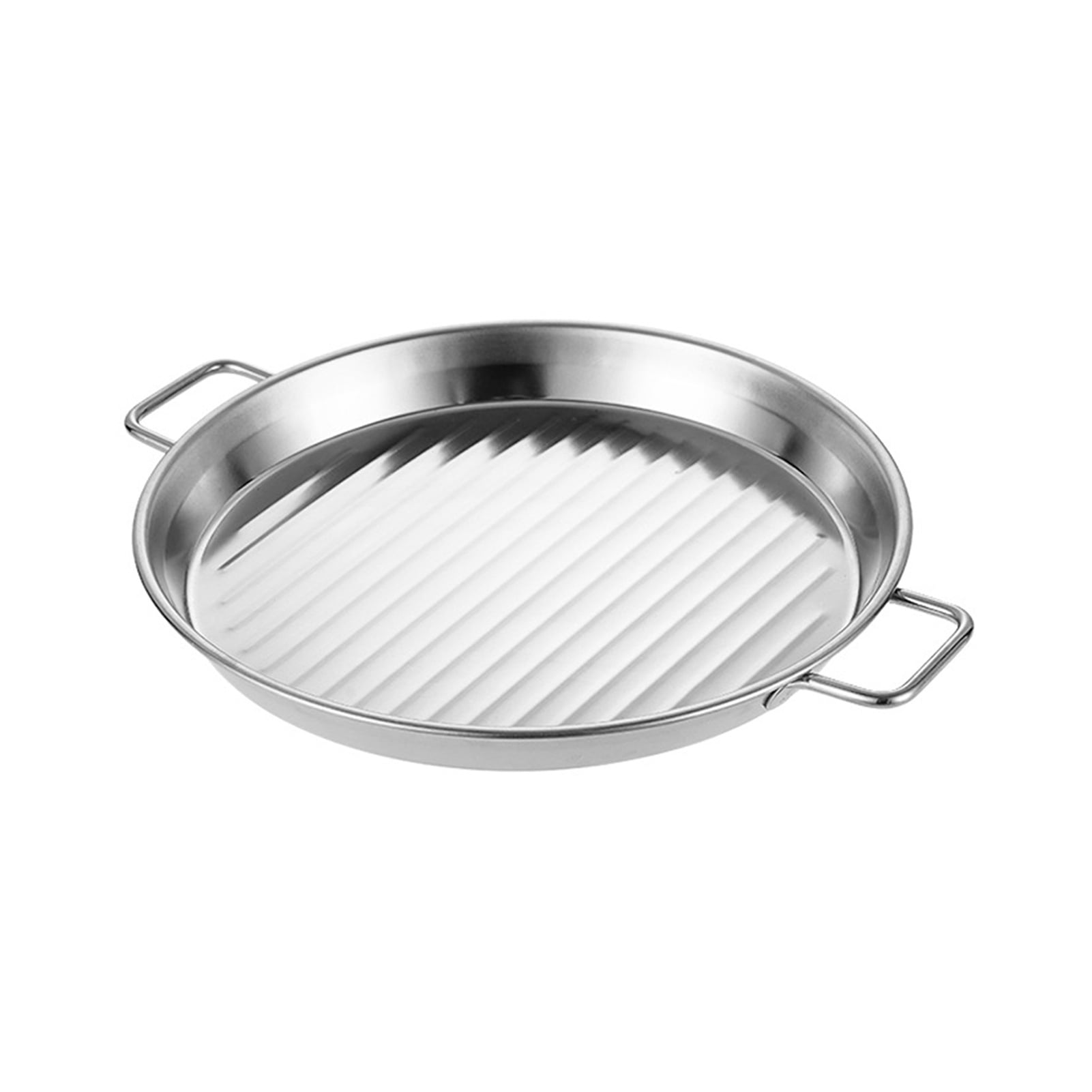 Shoreew Pizza Pan Double Handle Grooved Design High Temperature ...
