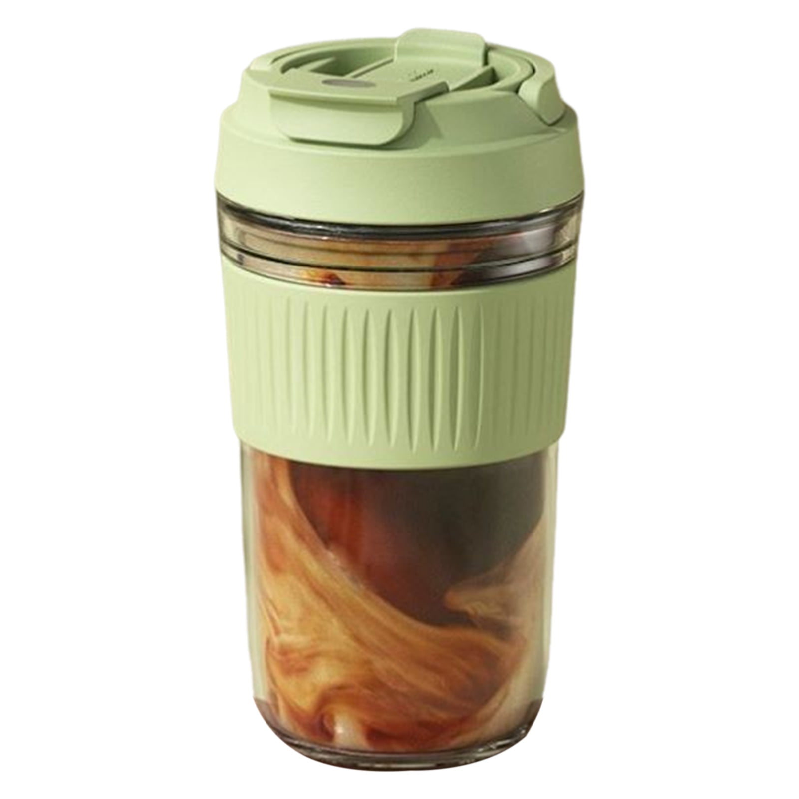 Shoreew Portable Glass Tumbler with Silicone Straw 350/500ml Leakproof ...