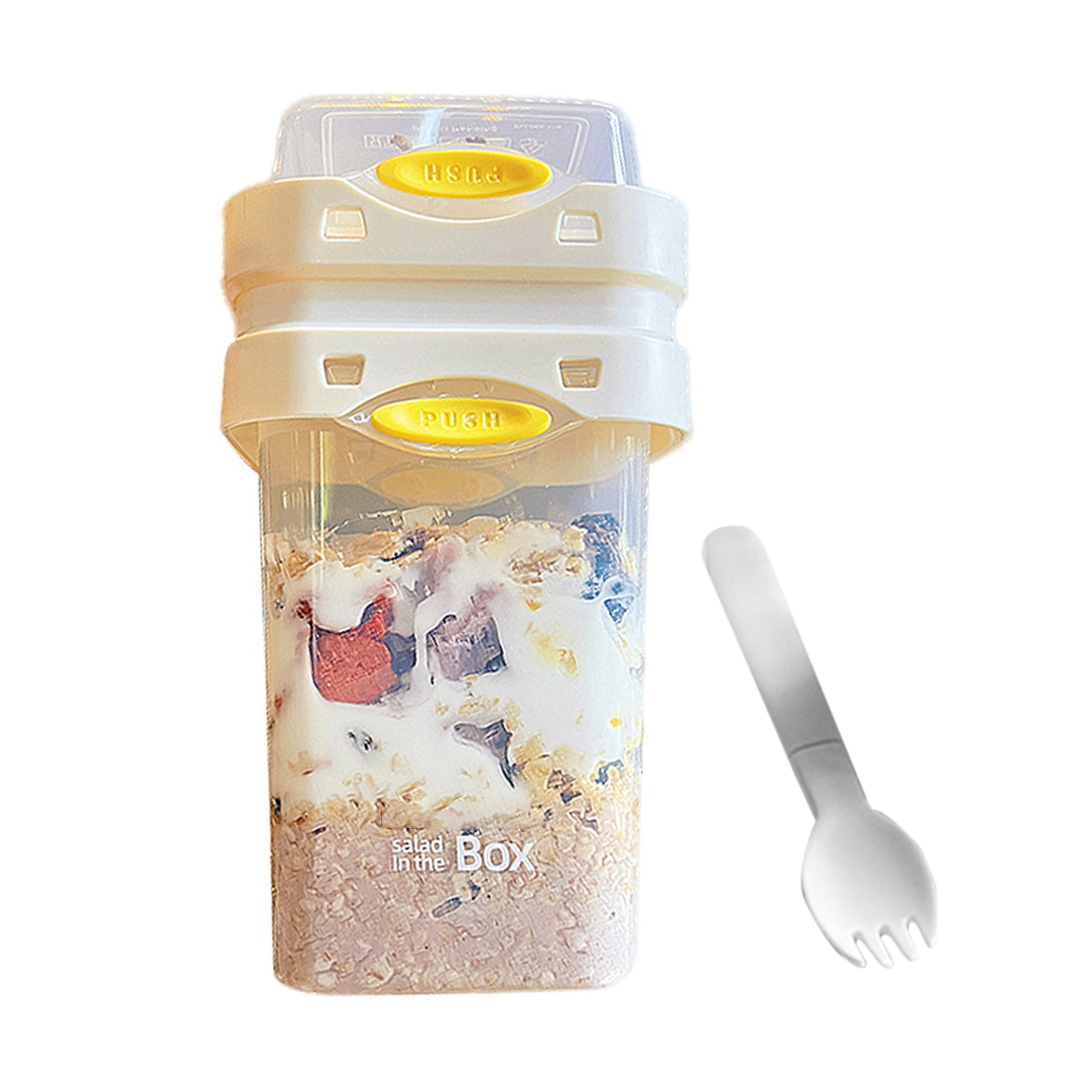 Shoreew Portable Yogurt Cup with Spoon Reusable Snack Container ...