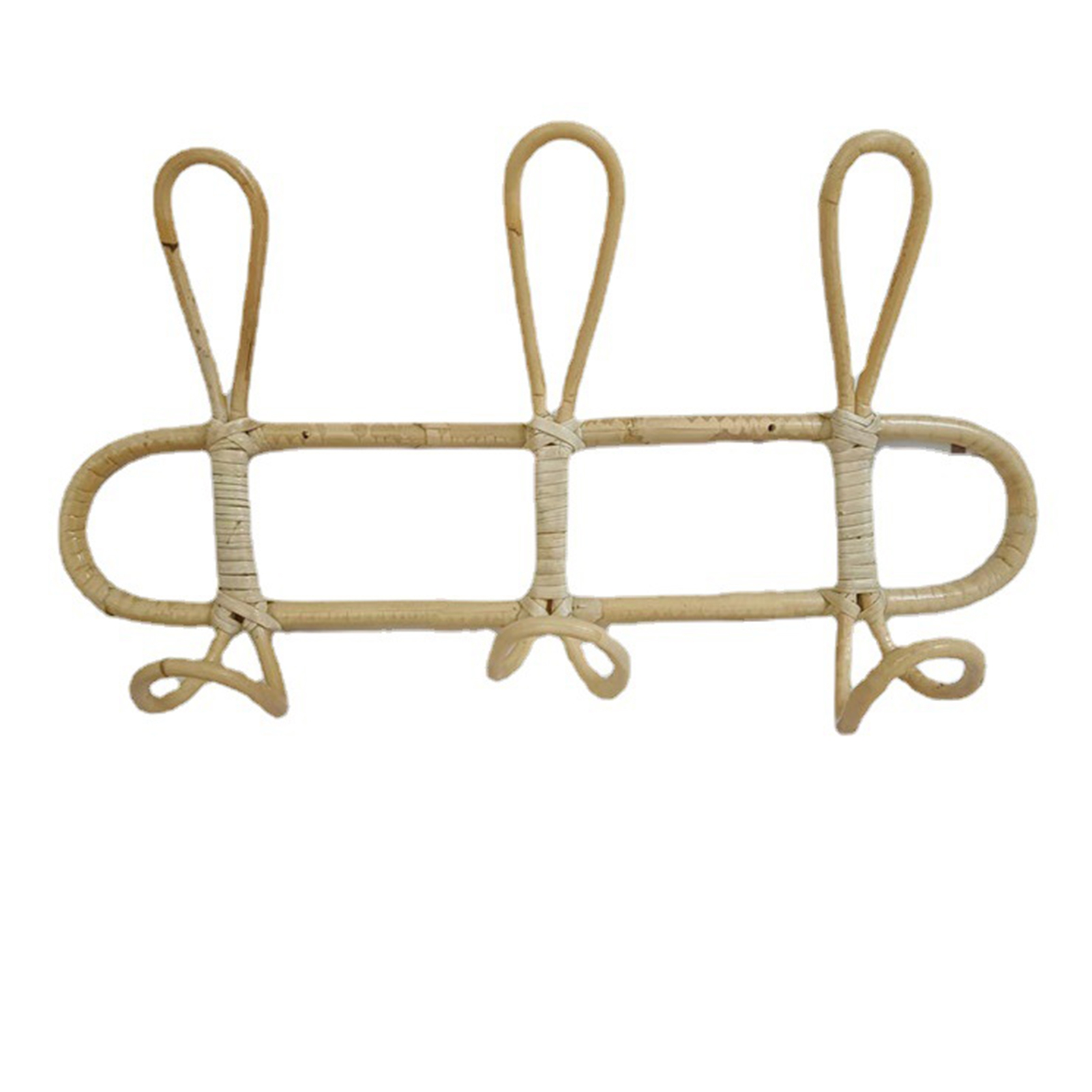 Shoreew Rattan Wall Hooks Clothes Hanger Strong Load-bearing Easy ...