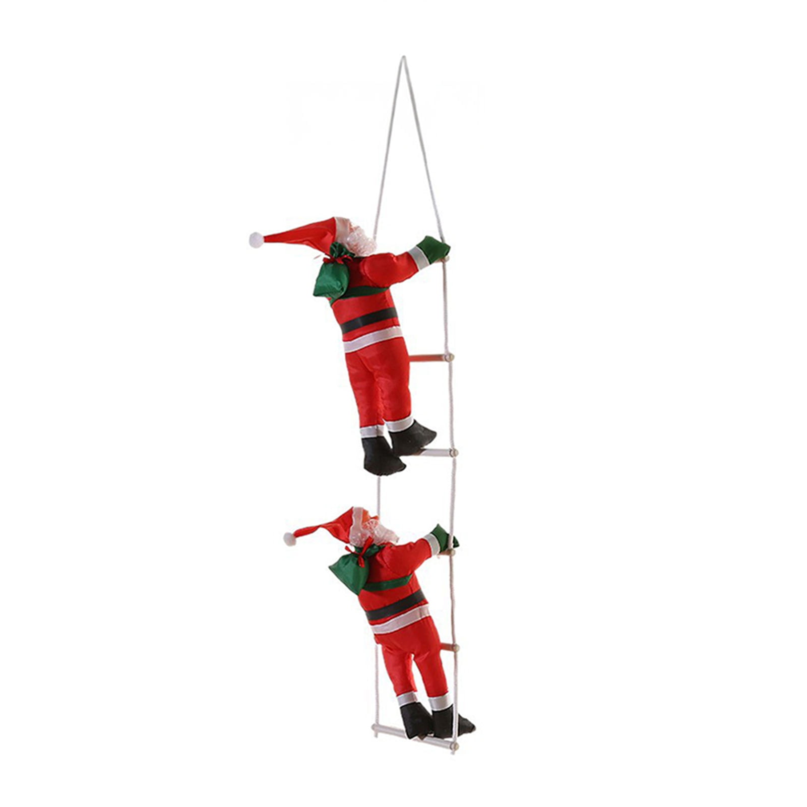 Shoreew Santa Claus on Ladder Ornament Plush Hanging Decor for ...
