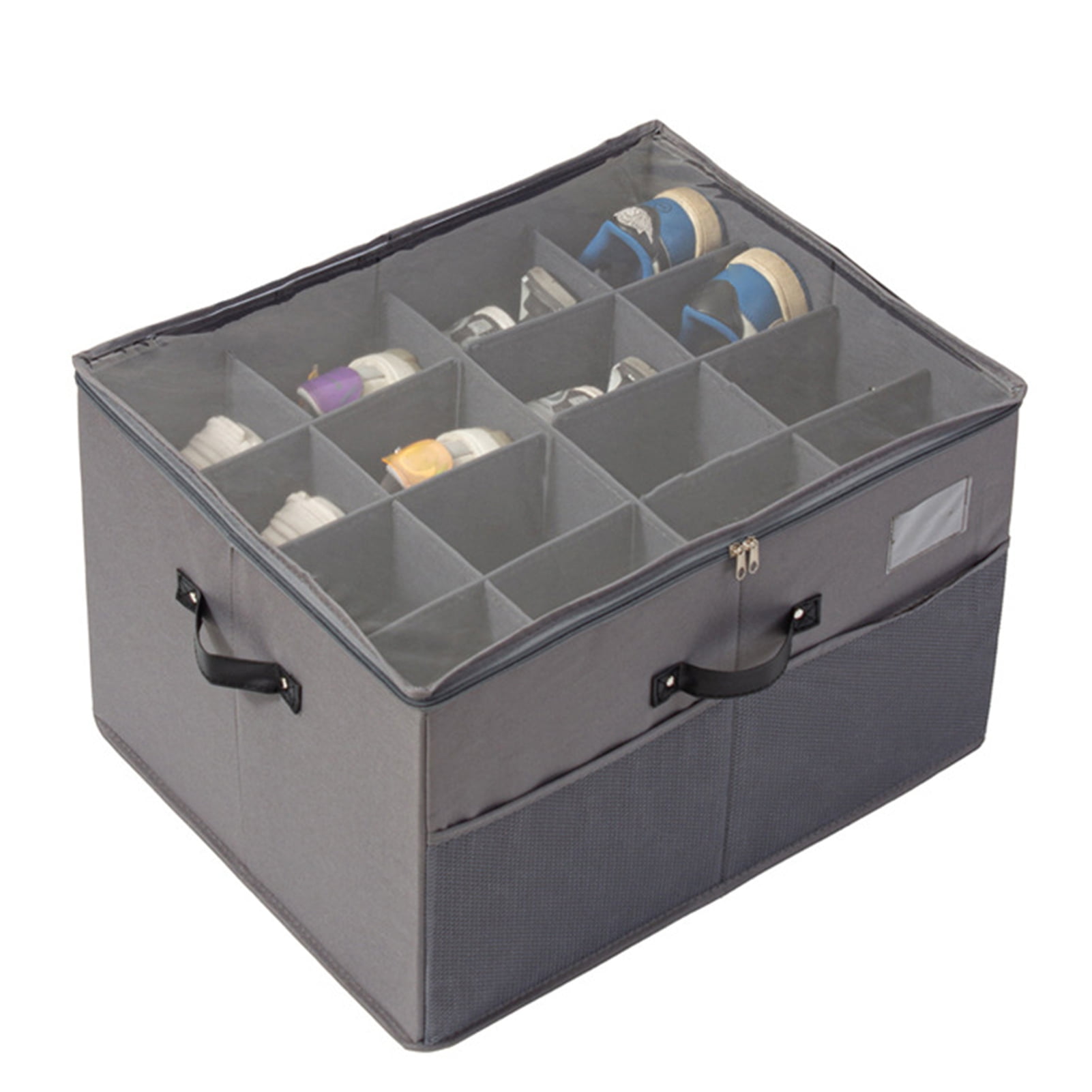 Shoreew Shoe Storage Box Organizer Multiple Compartments Large Capacity ...