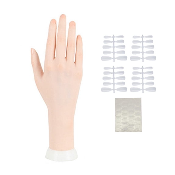 Shoreew Silicone Practice Hand for Acrylic Nails Realistic Flexible ...