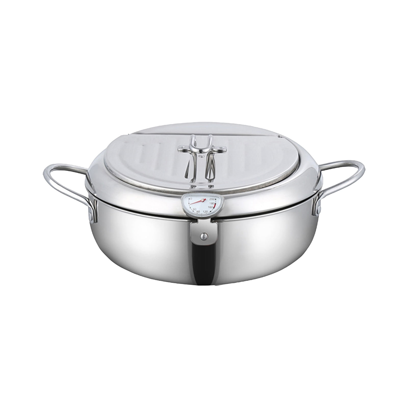 Shoreew Stainless Steel Deep Fryer Pot with Lid Japanese Deep Frying ...