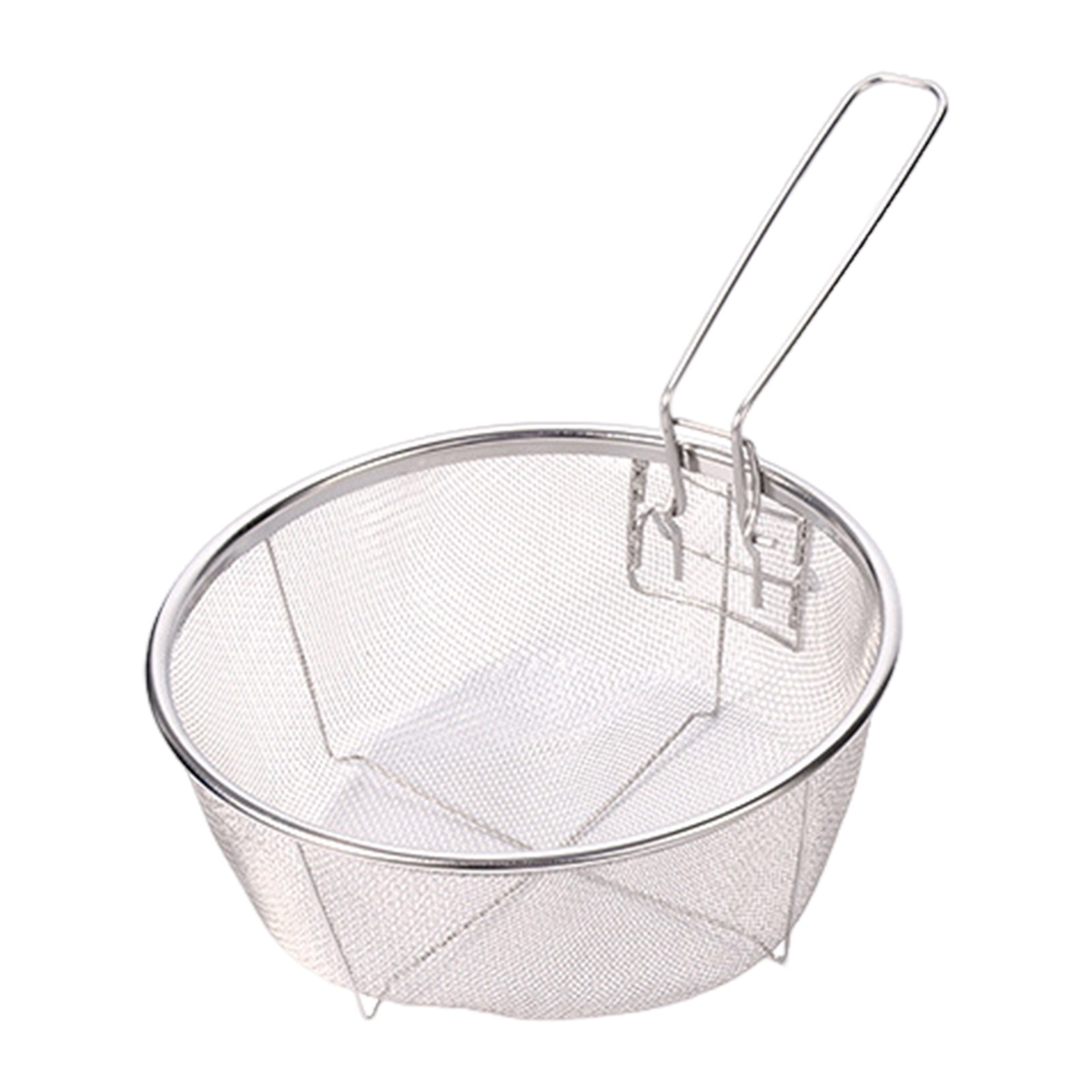 Shoreew Stainless Steel Fry Basket with Handle Kitchen Round Frying ...