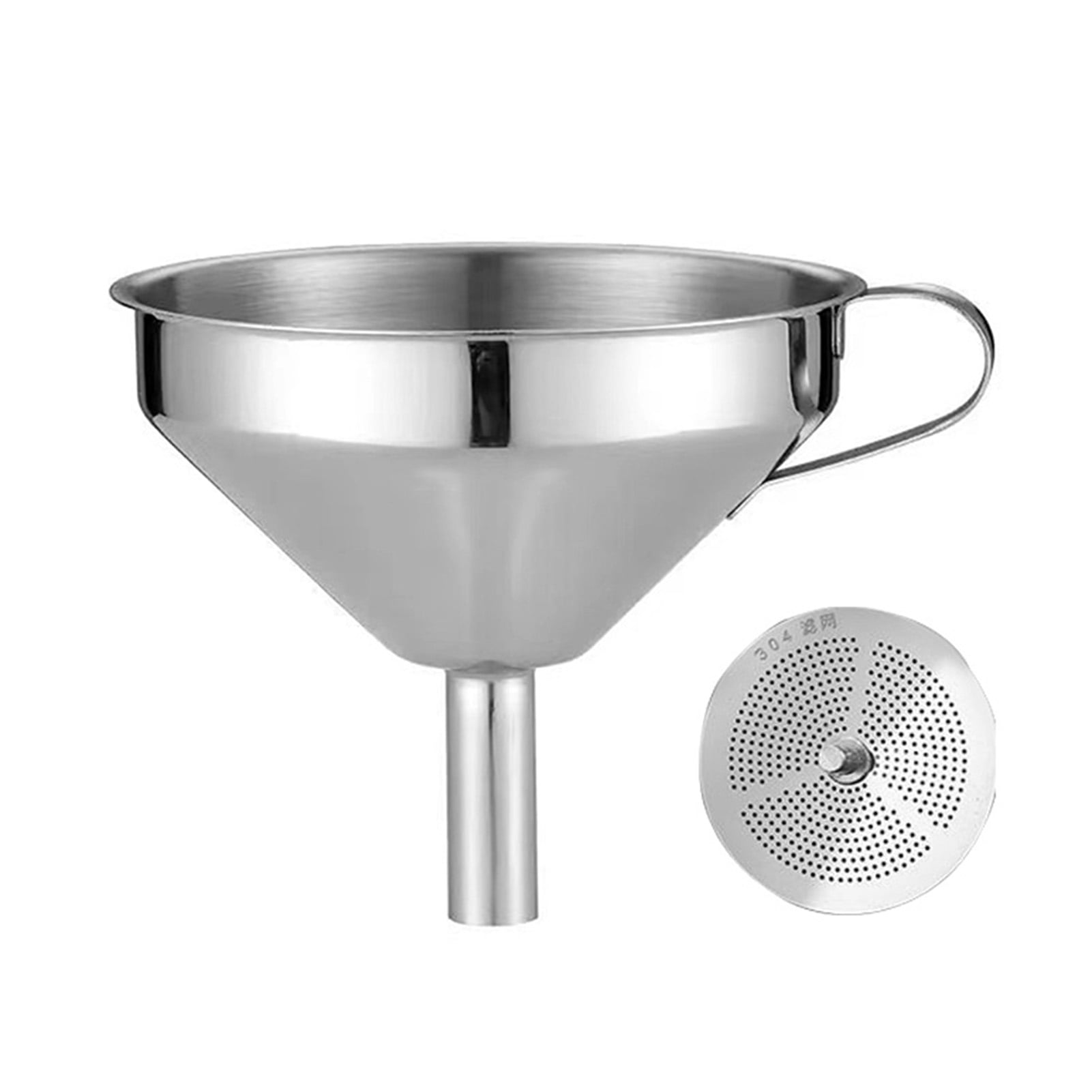 Shoreew Stainless Steel Kitchen Funnel Food-Grade Removable Filter Mini ...