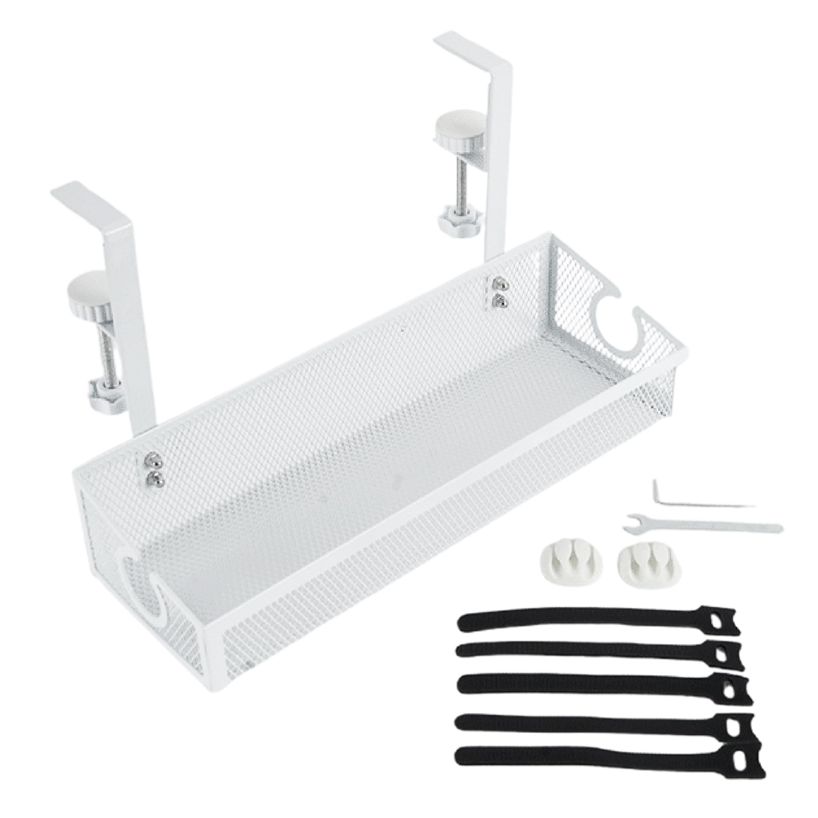 Shoreew Under-Desk Wire Organizer Storage Rack 6.8kg Load-capacity Anti ...