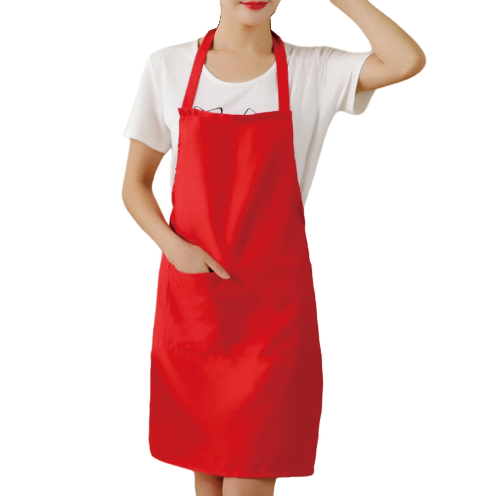 Shoreew Unisex Apron Long-lasting Work Apron with Pockets Adjustable ...