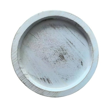 Luxe Designs | White Hand Carved Mango Wood Pillar Candle Holders - Set ...