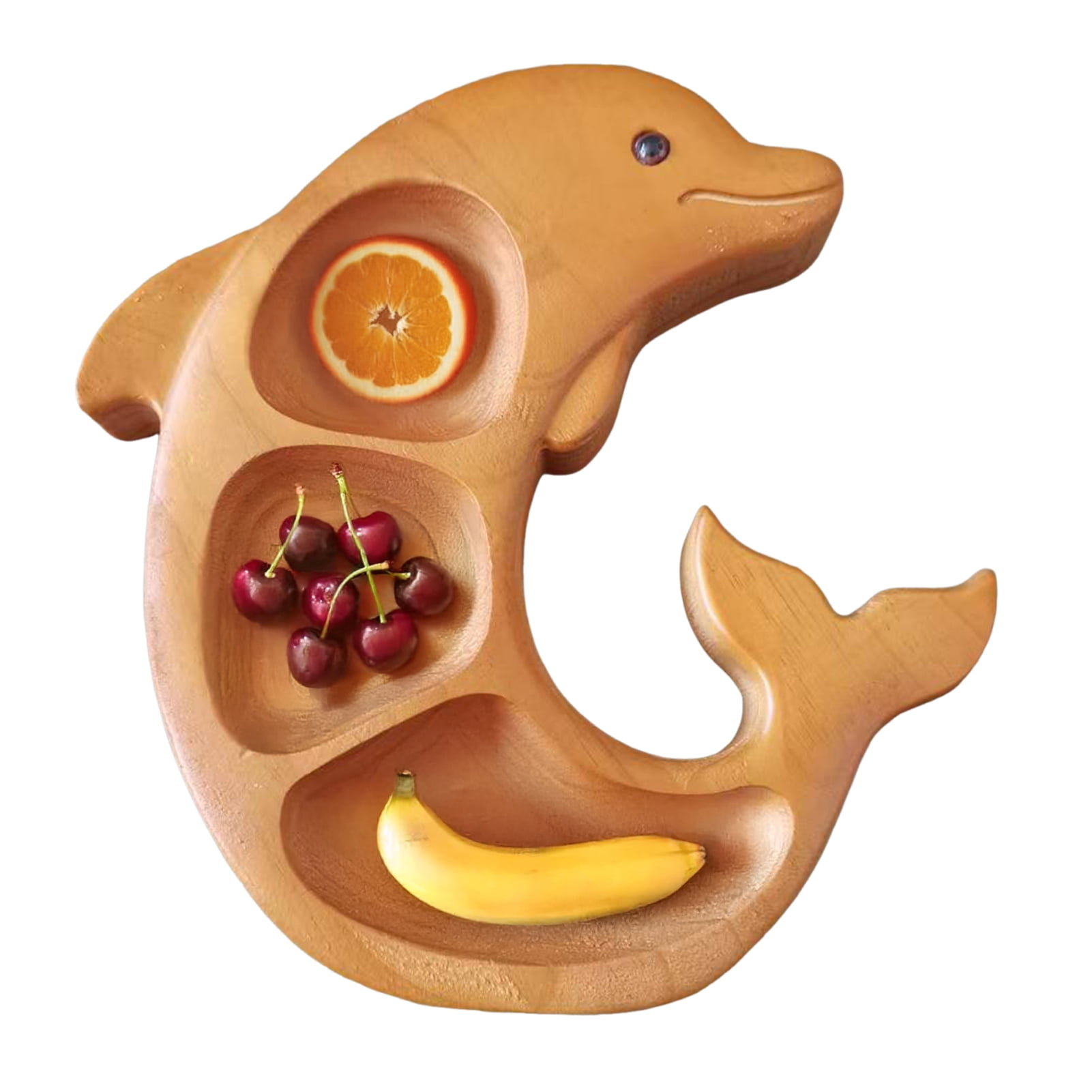 Shoreew Wooden Charcuterie Board Dolphin Shaped Cheese Board Fruit ...