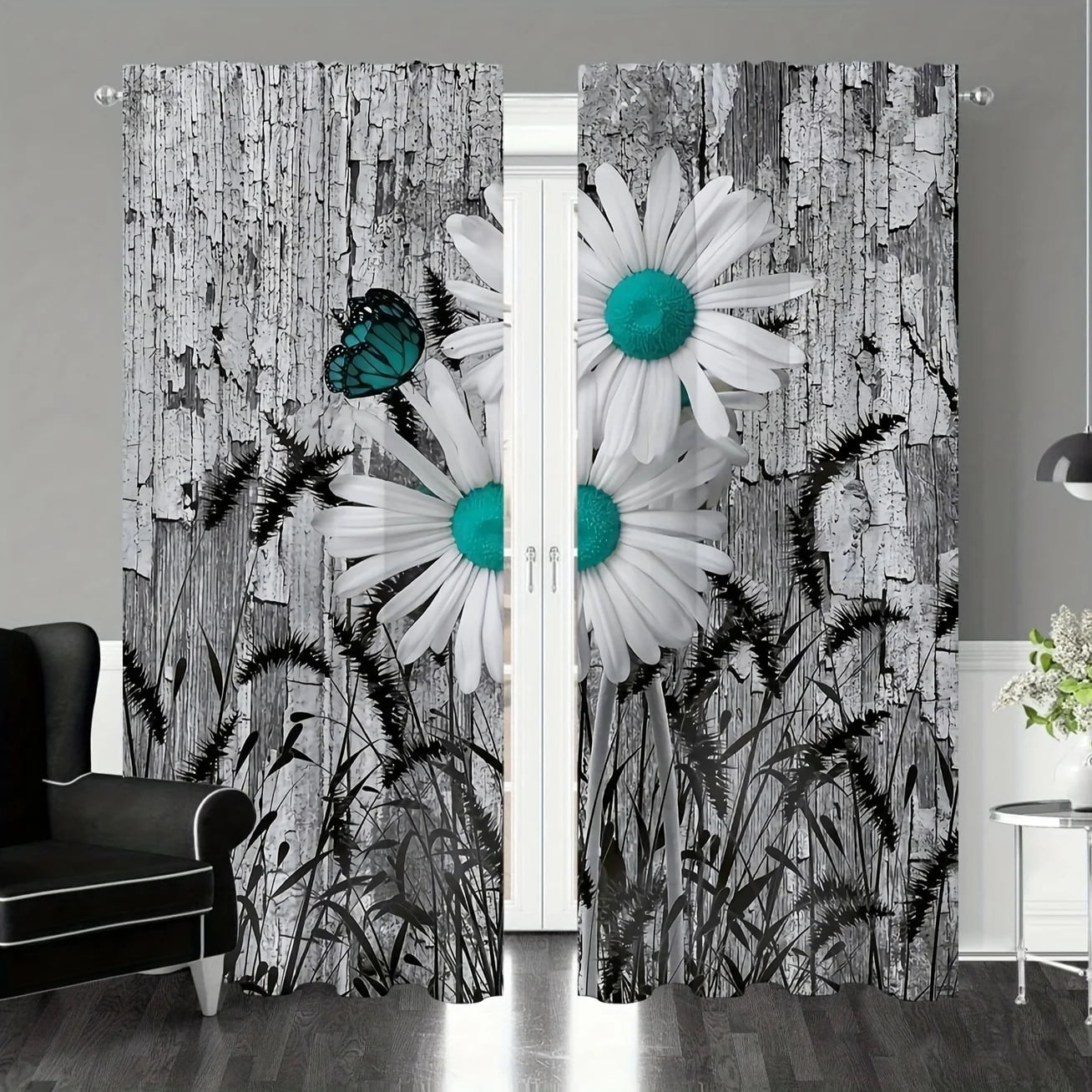 Shoreline Highway Blue Sky White Clouds Scenic Curtains 2 Panel Free ...