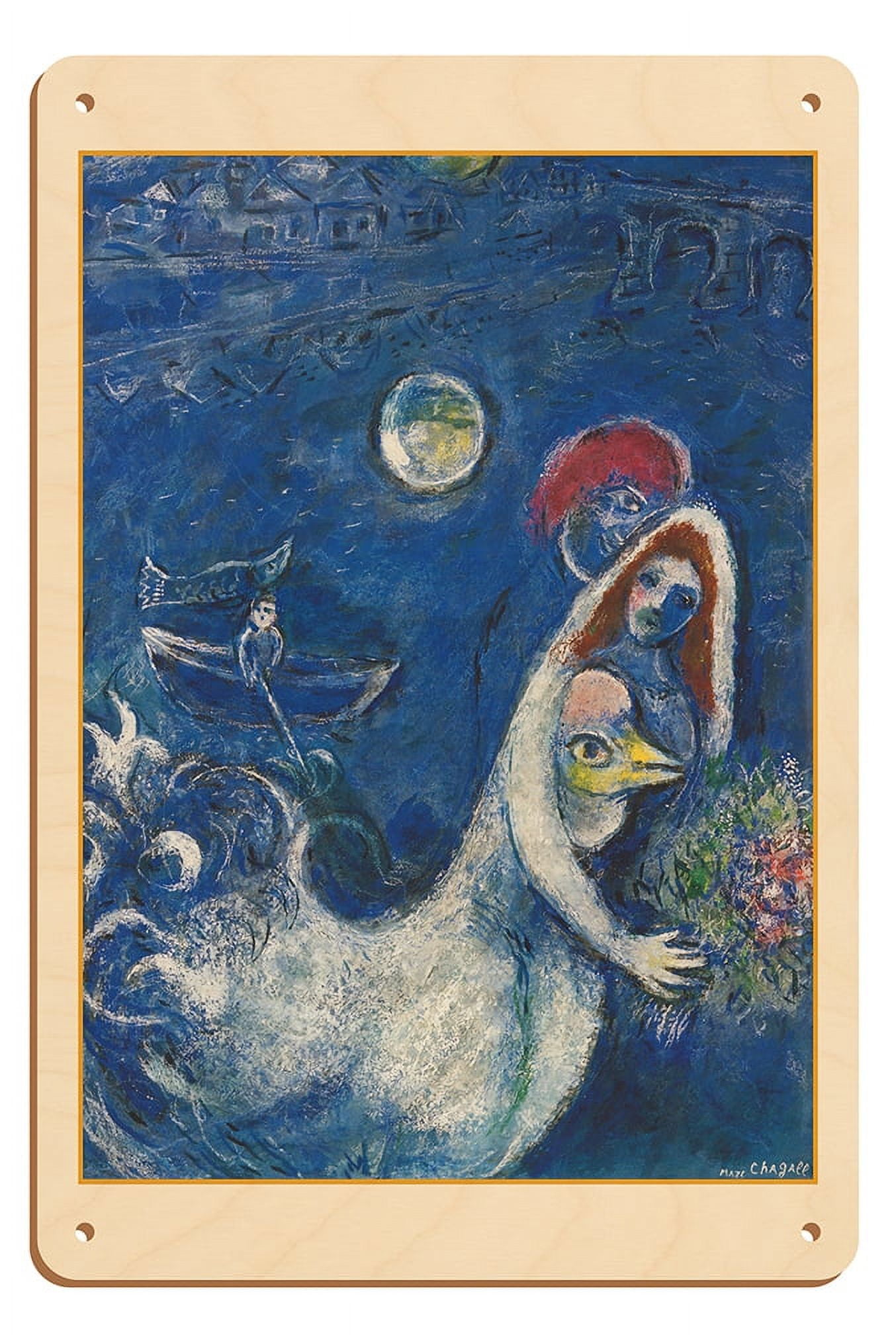 Shores of Love - Vintage Abstract Art by Marc Chagall c.1950 - 8 x 12 ...
