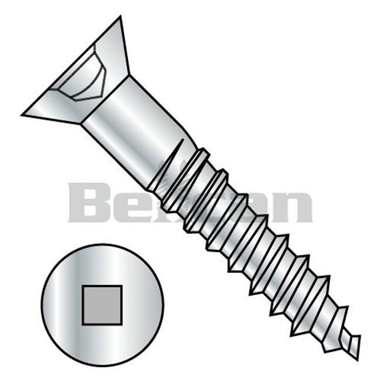Shorpioen 0616DQF 6 x 1 Square Drive Flat Head Fully Body Wood Screw ...