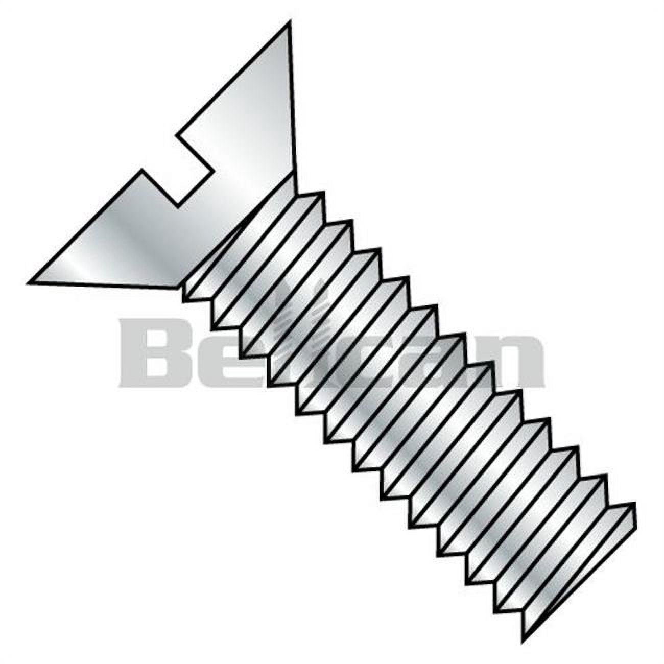 Shorpioen 1208MSF No.12-24 x 0.5 Slotted Fully Threaded Flat Machine ...