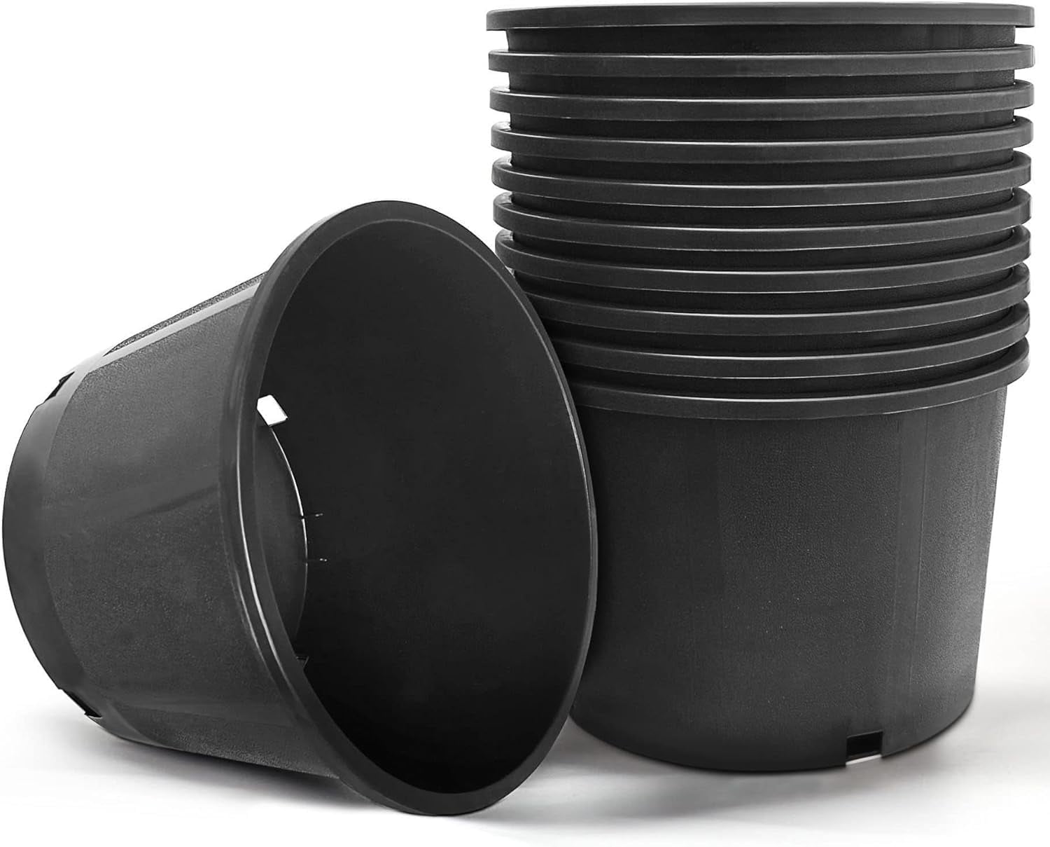 Short 5 Gallon Flexible Nursery Pots Gallon Pot with Drainage Holes ...