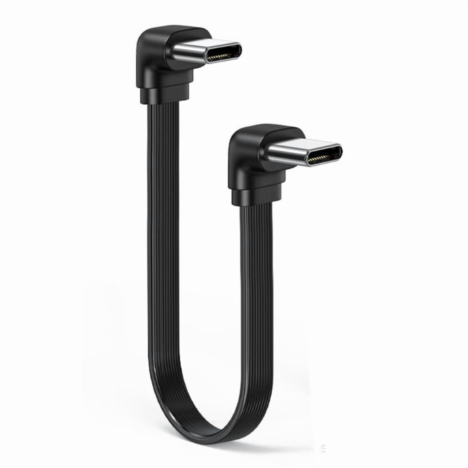 Short 66W USB C to USB C Fast Charging Cable With 90 Degree Bend Option ...