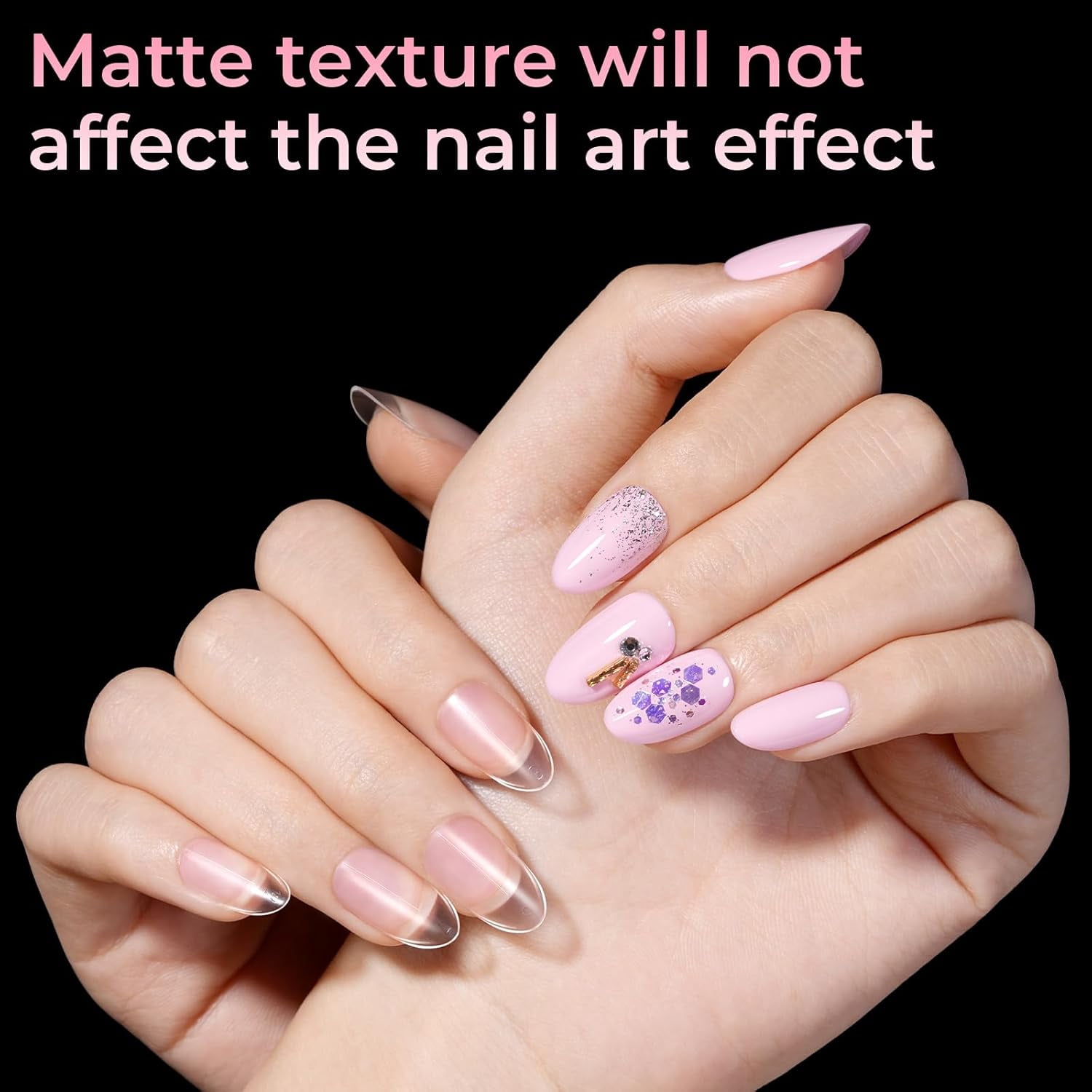 Short Almond Nail Tips with Box, 15 Sizes Press On Gel Nail Tips Double ...