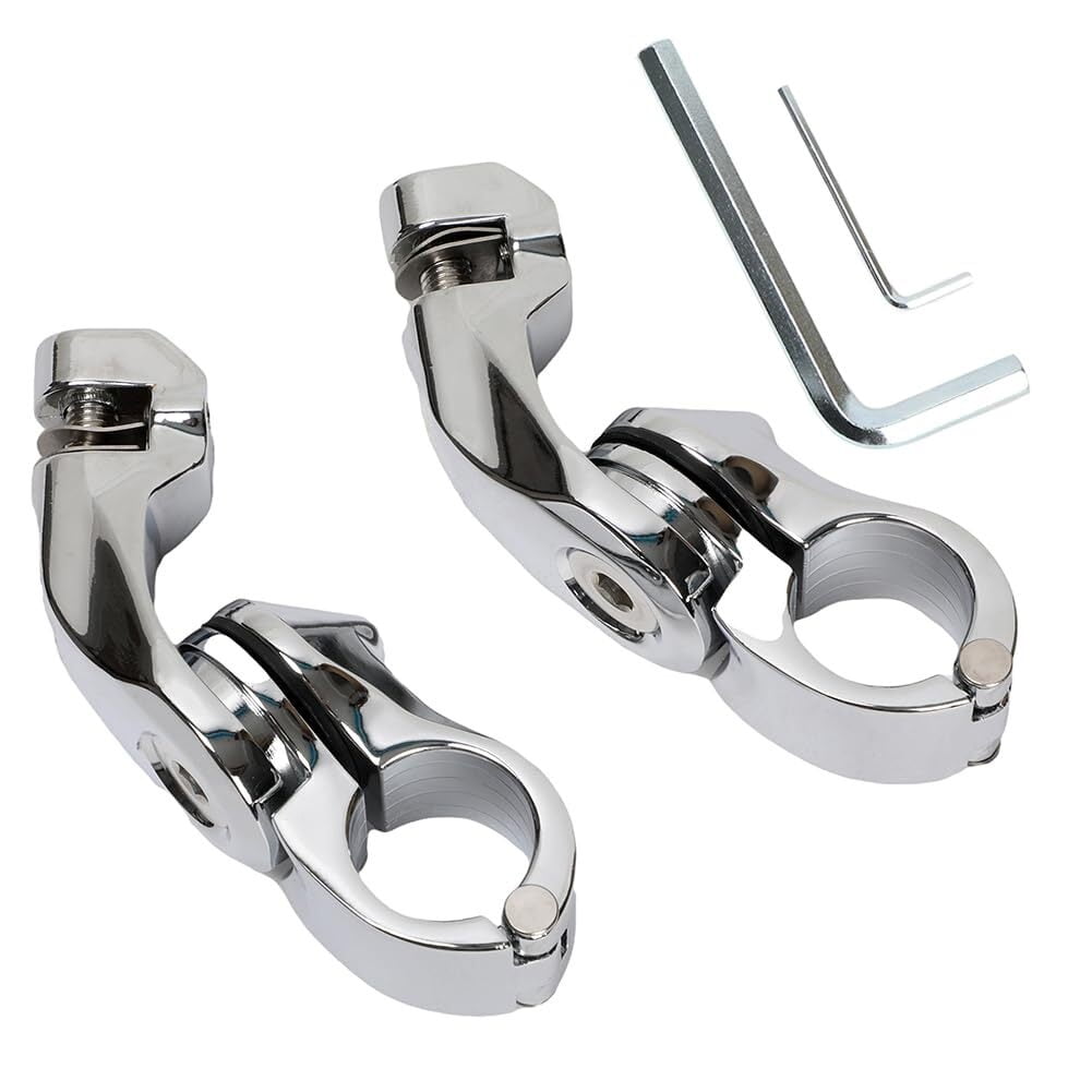 Short Angled Adjustable Highway Foot Peg Crash Bar Mount Kit Fits For ...