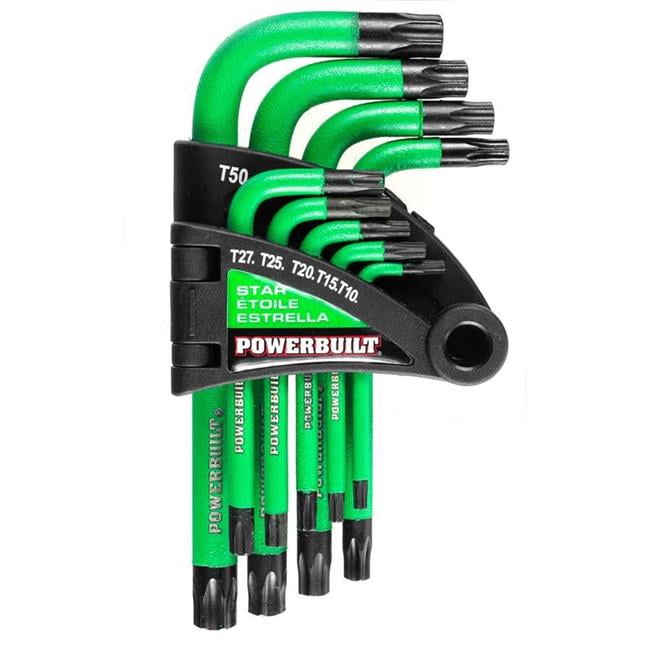 Short Arm Tamperproof Torx Key Wrench Set, Green - 9 Piece - Walmart.com