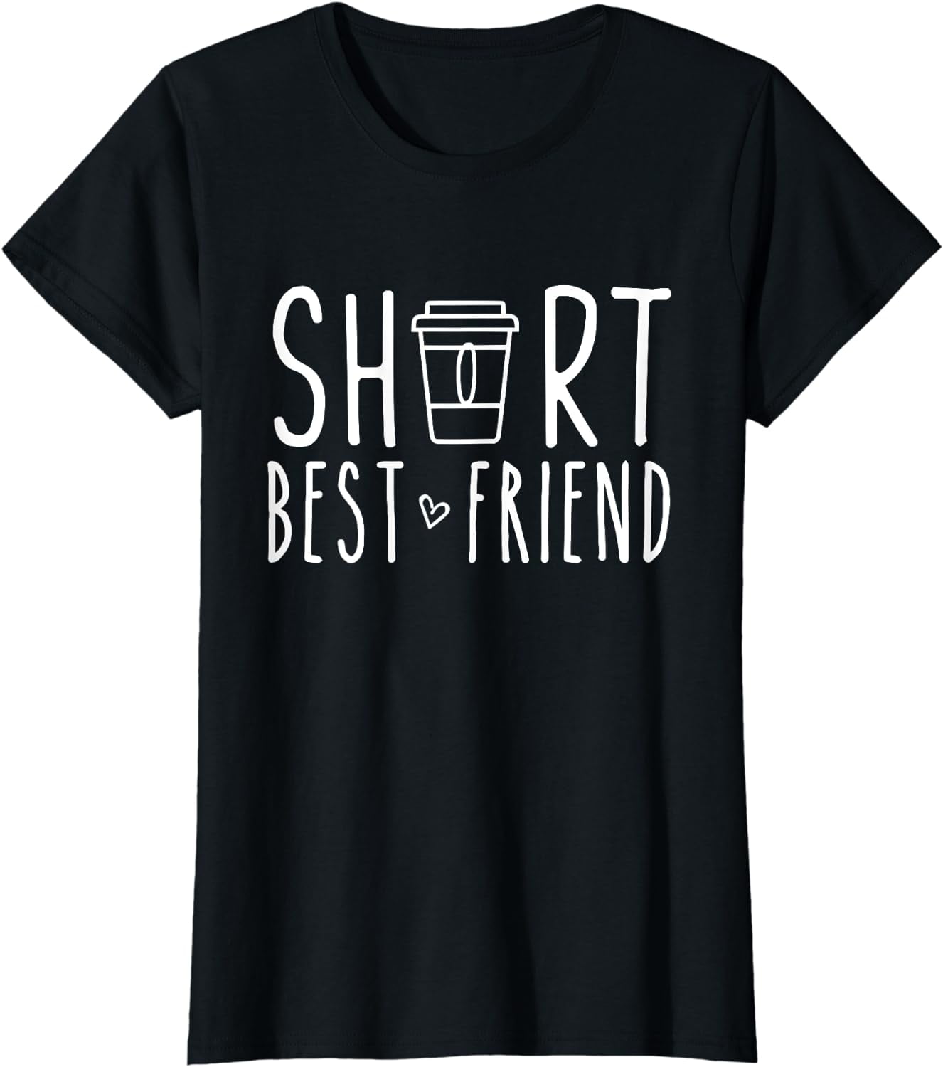Short Best Friend Coffee Matching BFF Gifts For 2 Two Bestie T-Shirt ...