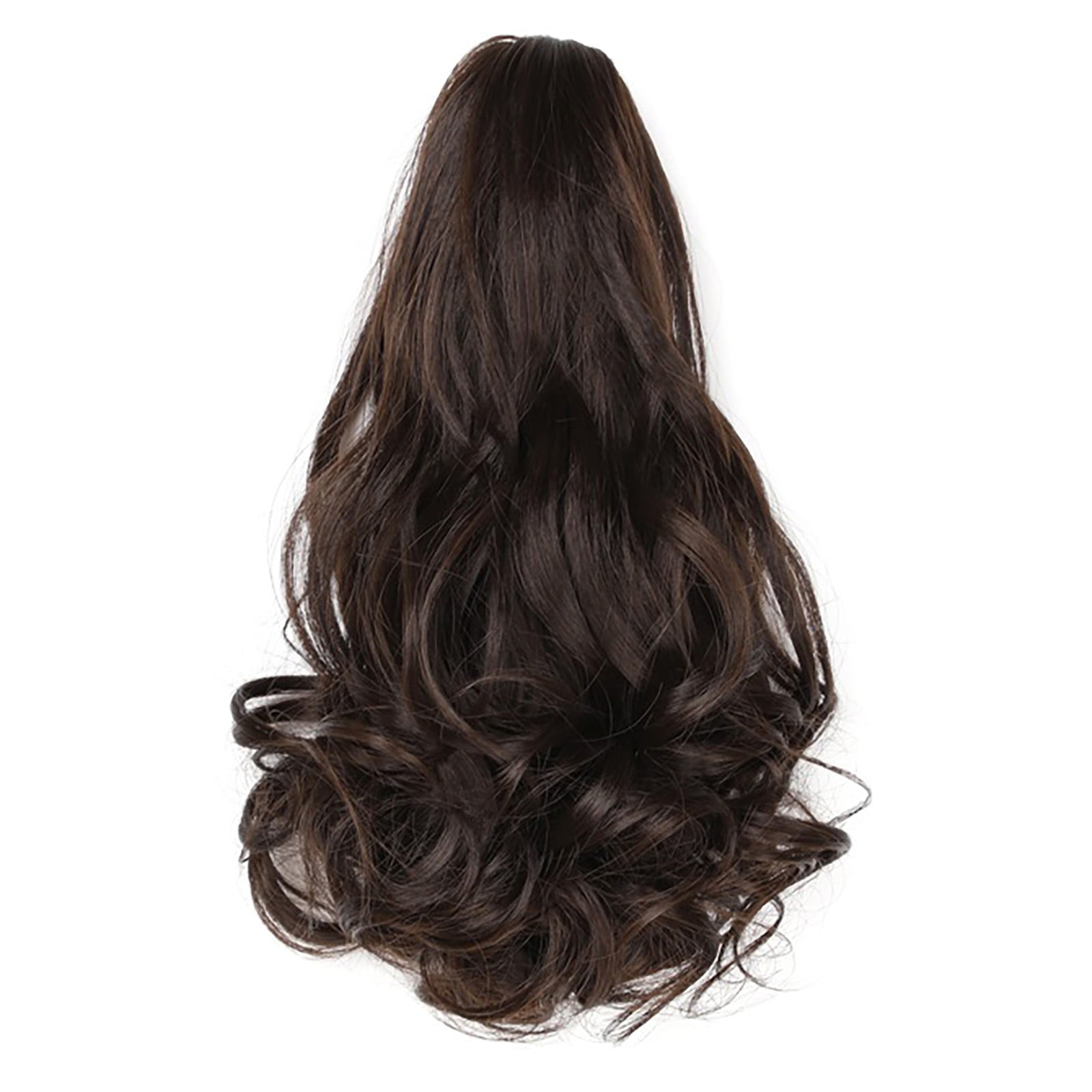 Short Big Wave Wig Ponytail - High Temperature Yarn, Clip-On & Fluffy ...