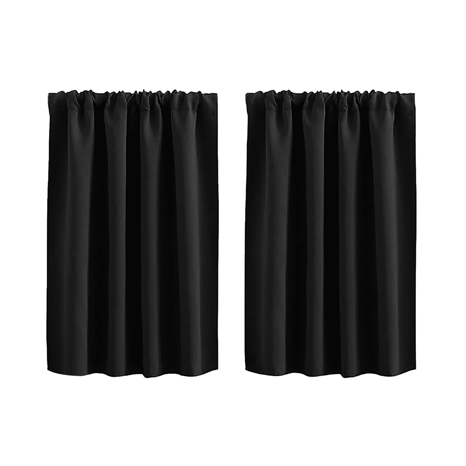 Short Blackout Kitchen Curtains, Half Window Cafe Panels, Blackout RV ...