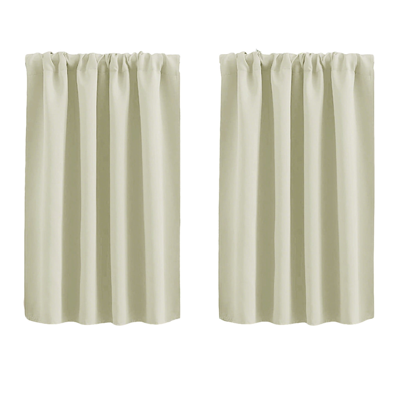 Short Blackout Kitchen Curtains, Half Window Cafe Panels, Blackout RV ...