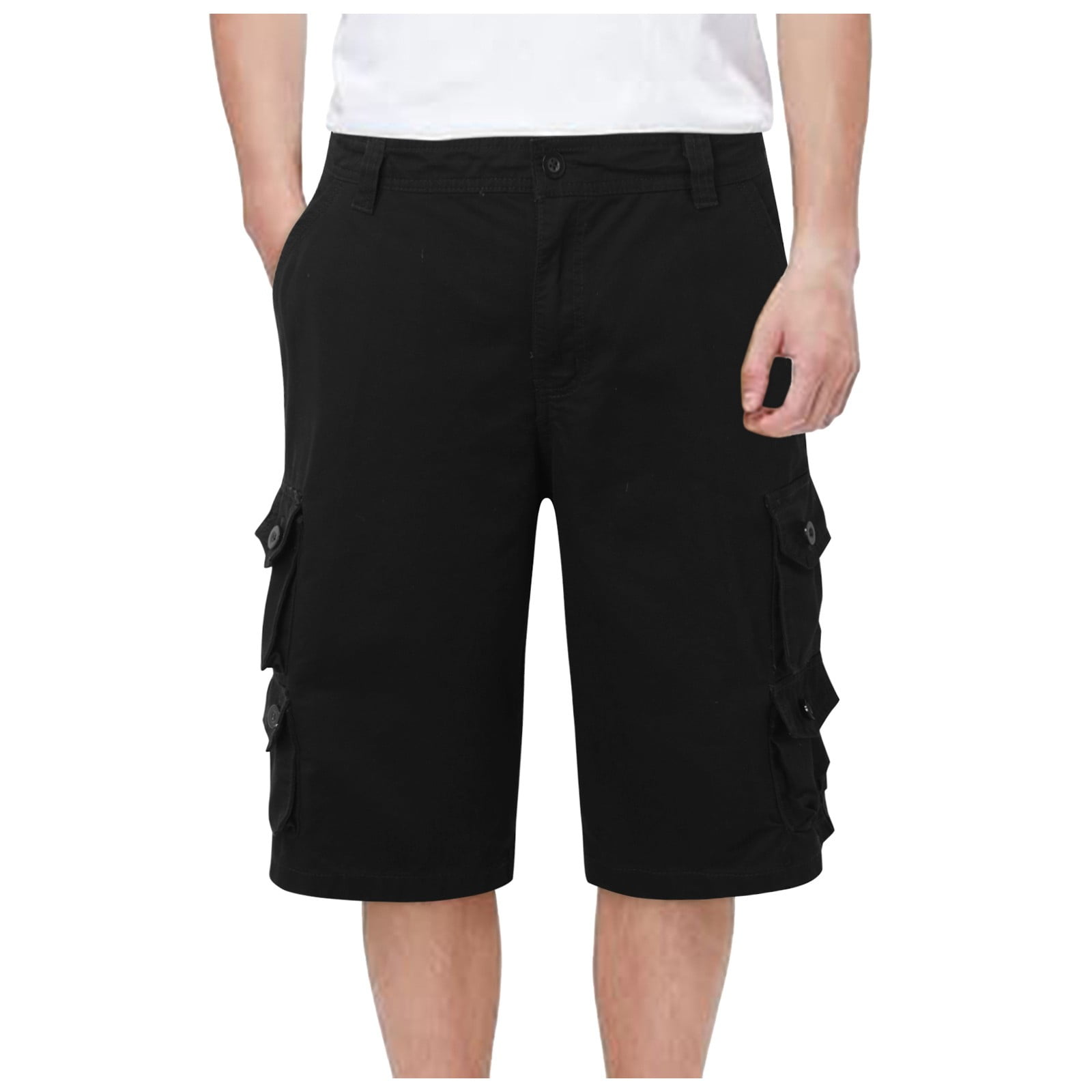 Short Cargo Pants for Men Expandable Waist Classic Cargo Stretch Shorts ...