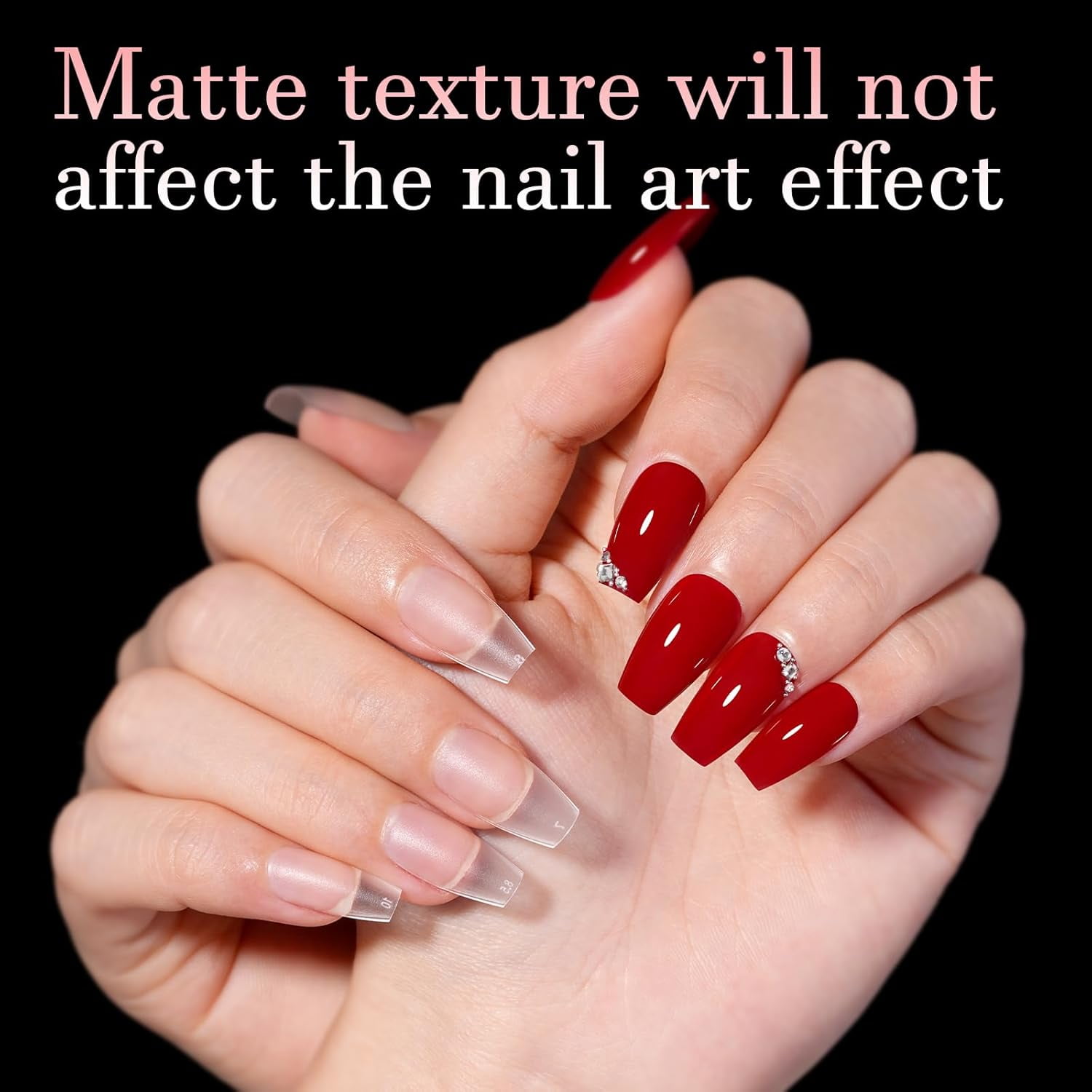 Short Coffin Nail Tips 15 Sizes Matte Gel Nail Tips No Filed Soft Short ...