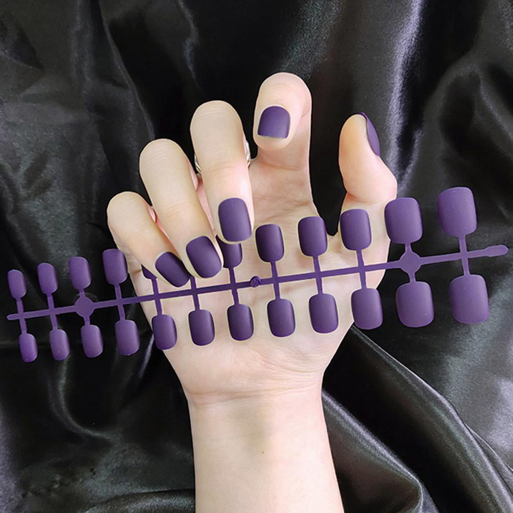 Short Color Wear Nail Nail Art Patch Simple Nail Piece Nude Fake Nail ...