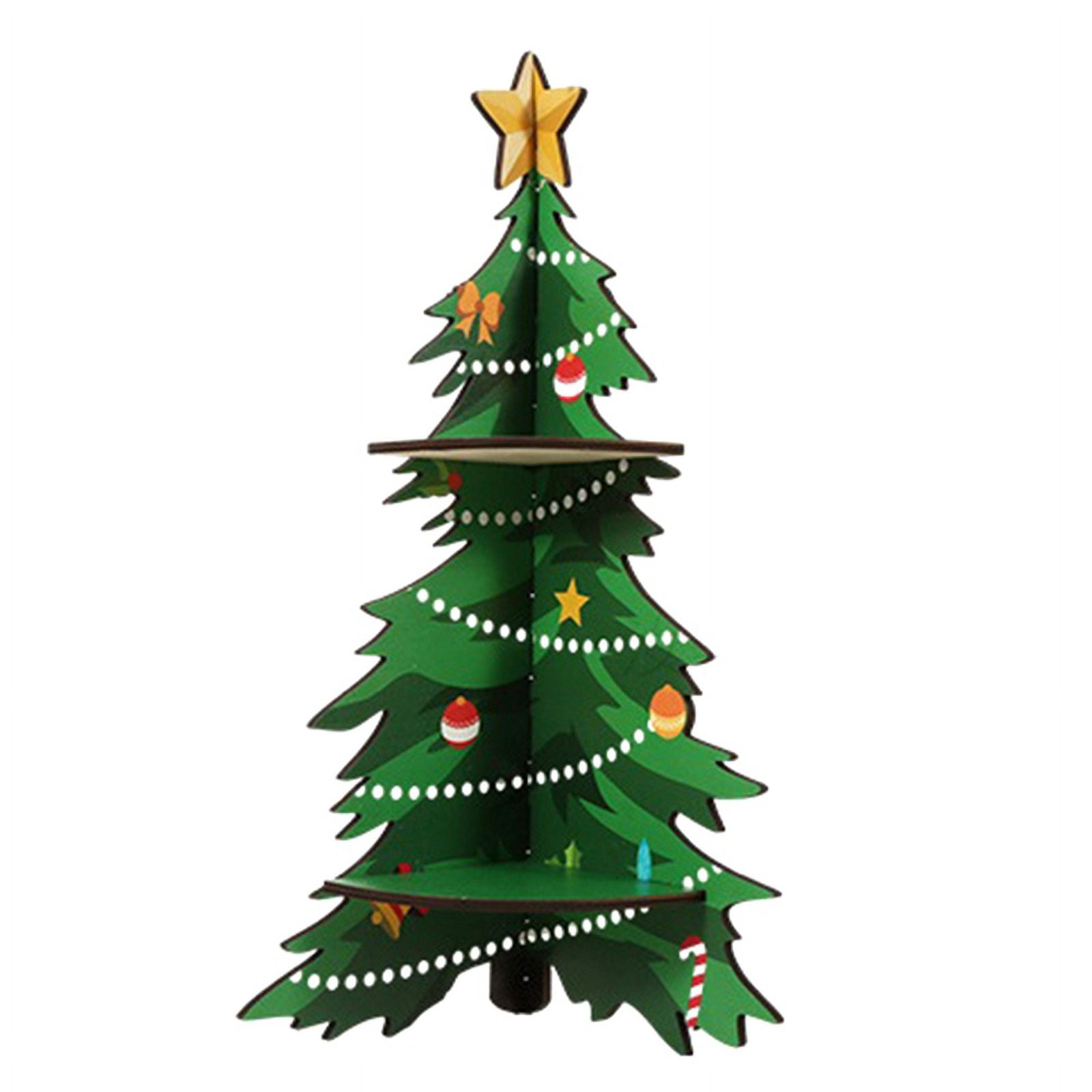 Short Corner Shelf, Bookcase Storage Rack in Christmas Tree Shape ...