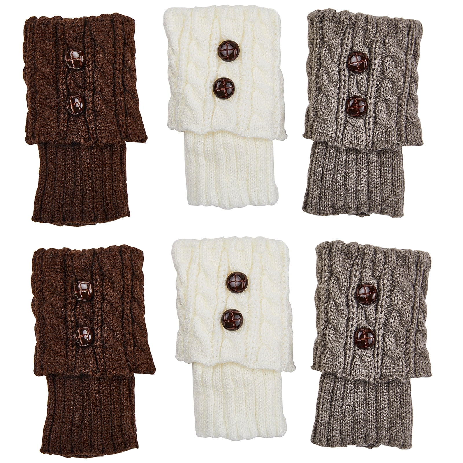 Short Crochet Knitted Boot Cuffs, Winter Warm (3 Pack) - Walmart.com