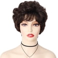 Short Curly Wigs for Elderly Women in Heat Resistant Synthetic Hair ...