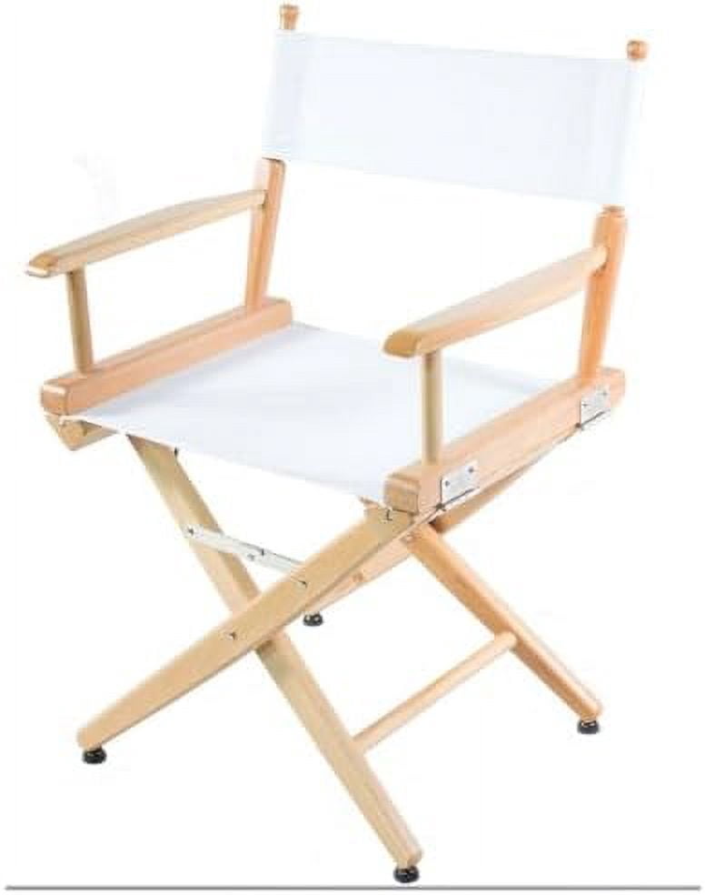 Short Director Chairs (Natural Frame/White Canvas) - Walmart.com