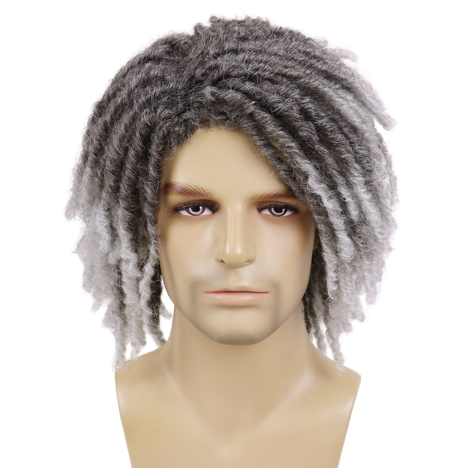 Short Faux Locs Braided Wig for Man Black ColorTwist Hair Dreadlocks ...