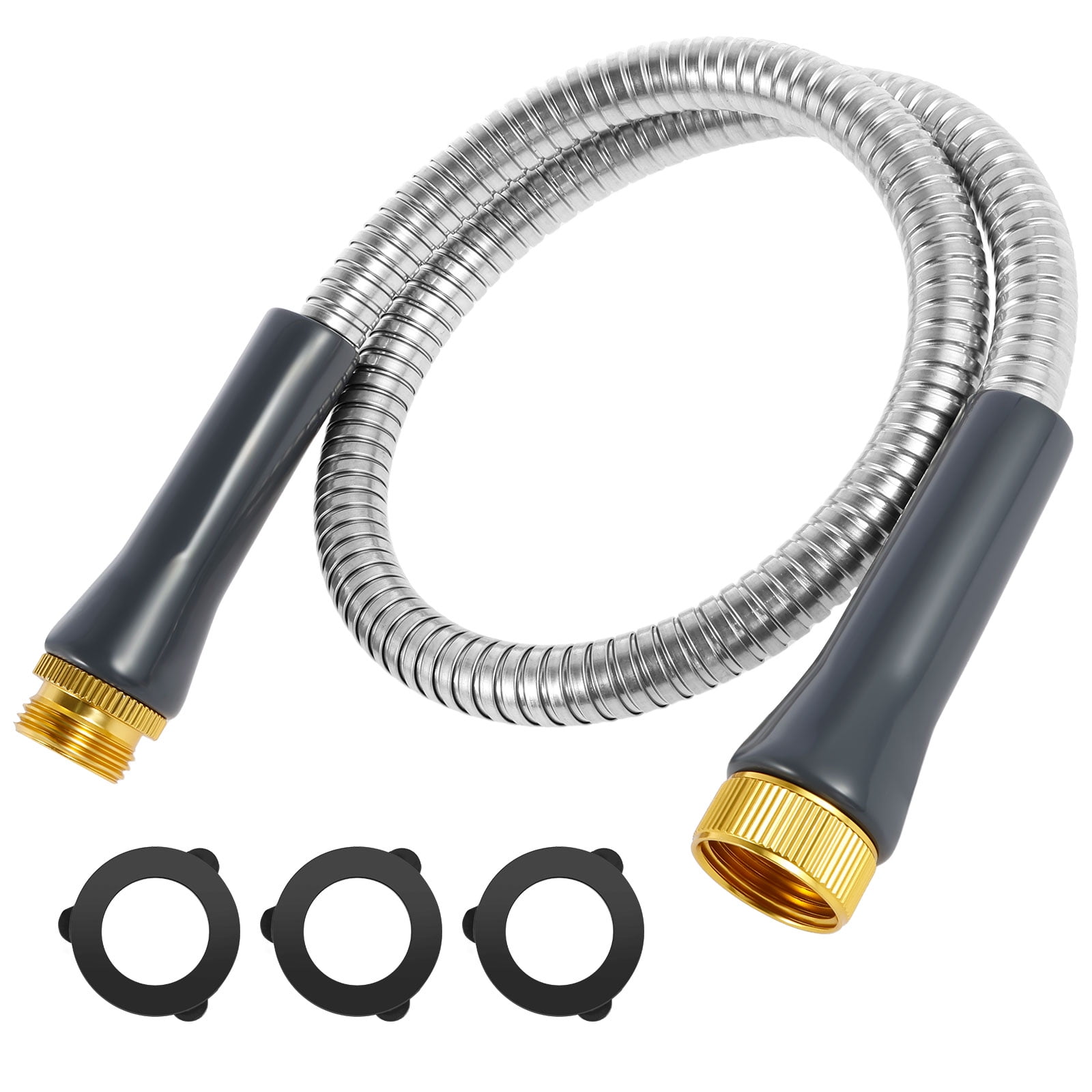 Short Garden Hose 3/5 FT 304 Stainless Steel Water Hose Extender ...